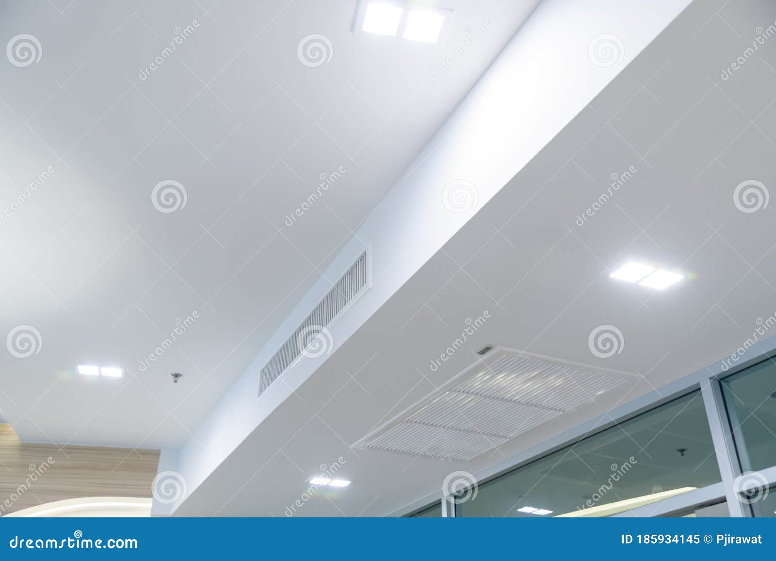 Ceiling Mounted Cassette Type Air Conditioner Stock Image - Image of ...