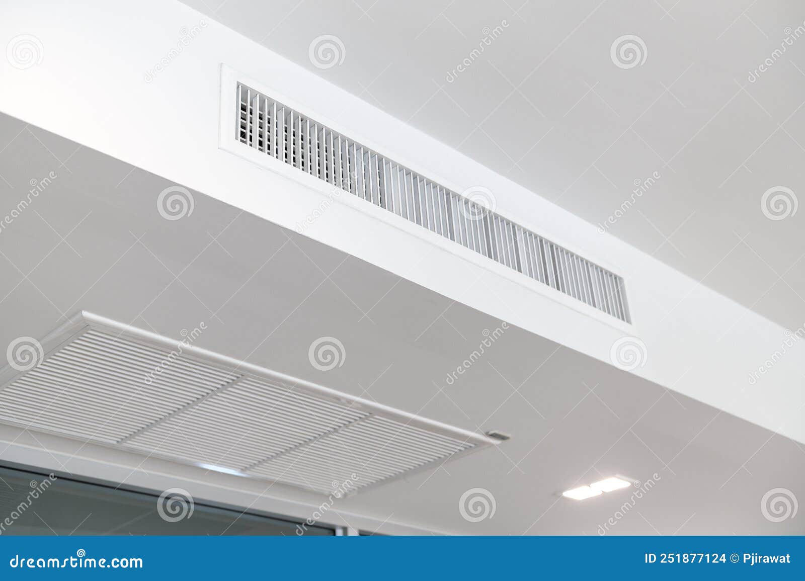 Ceiling Mounted Cassette Type Air Conditioner Stock Photo - Image of ...