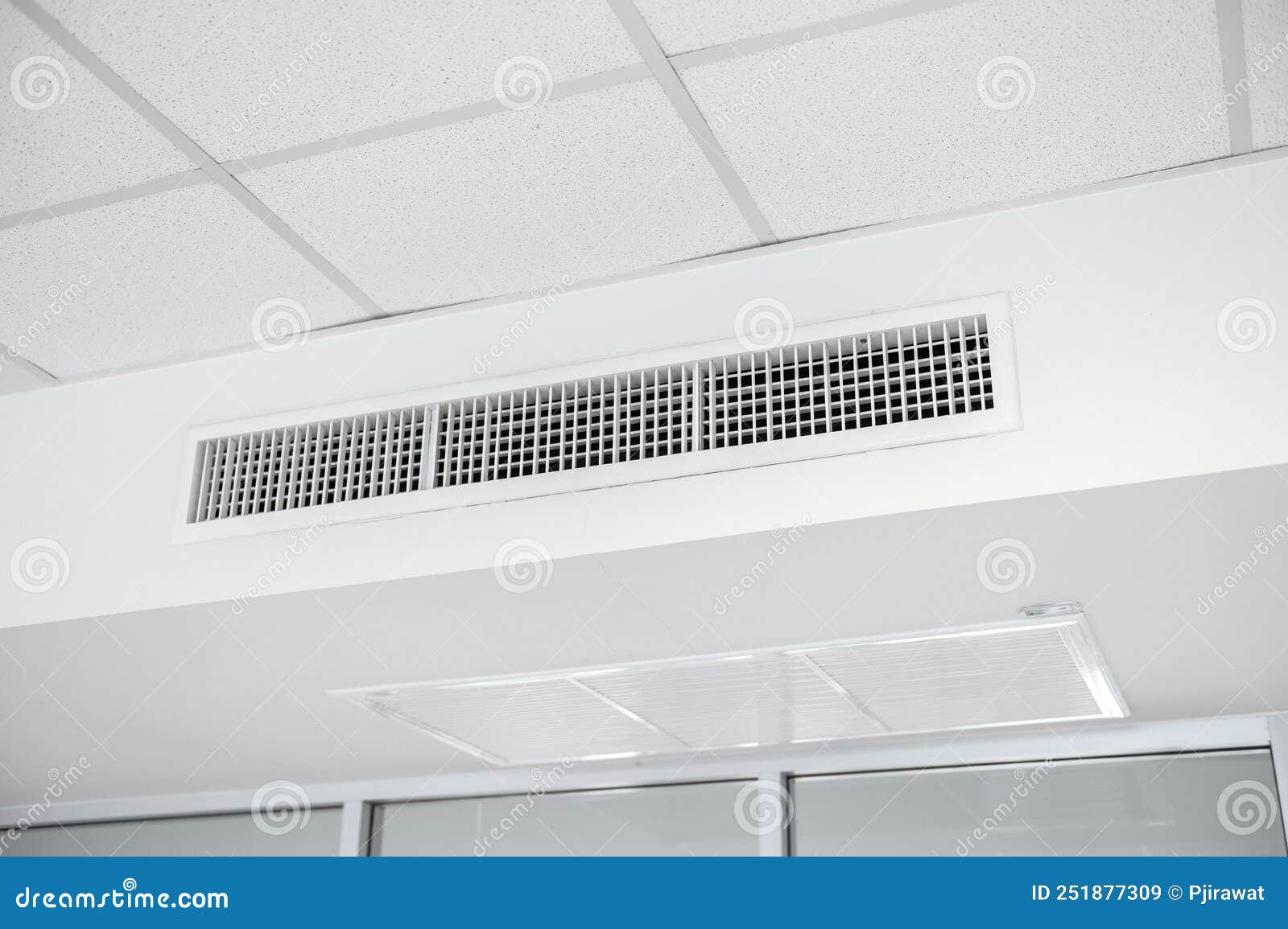 Ceiling Mounted Cassette Type Air Conditioner Stock Image - Image of ...