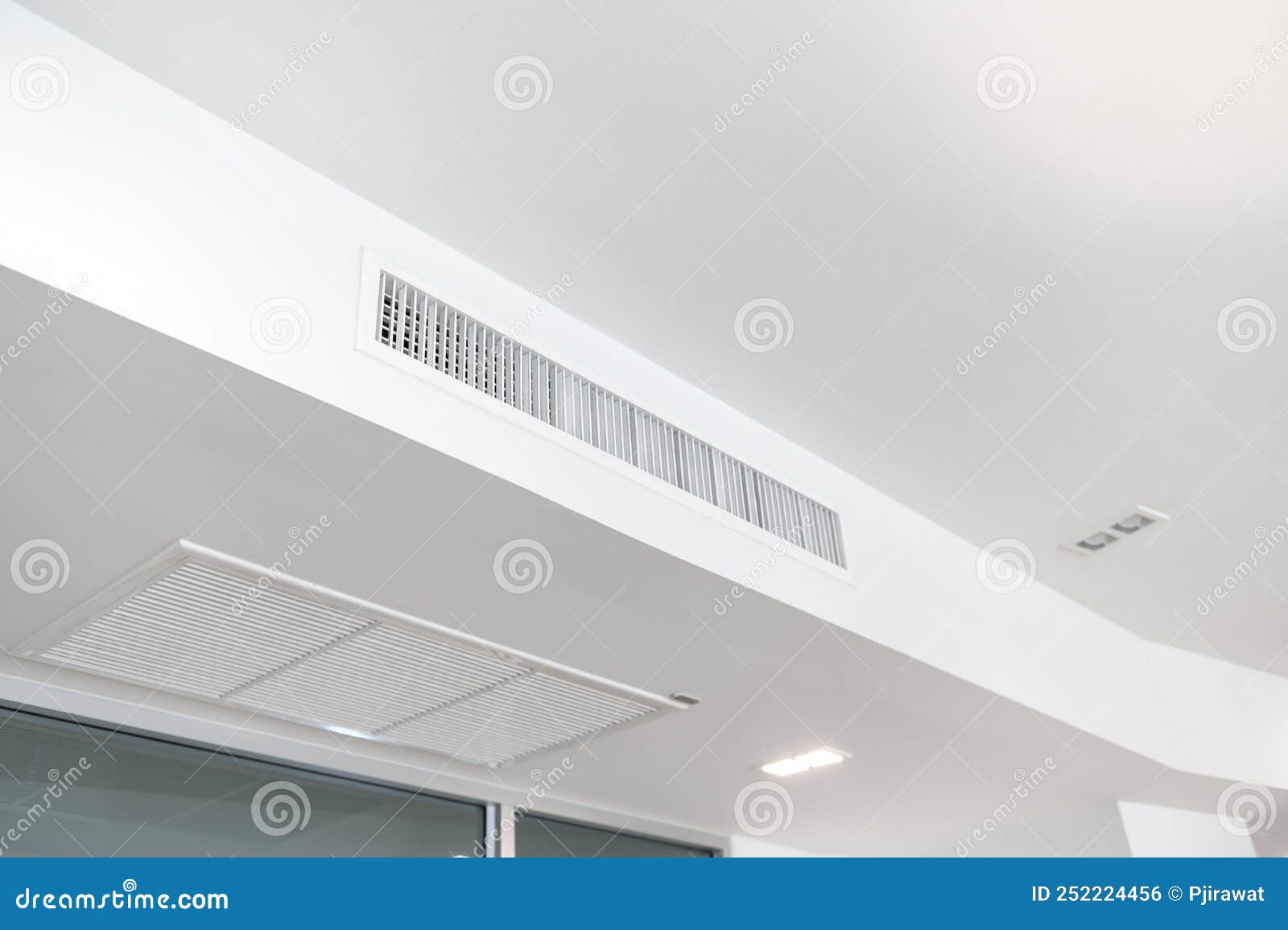 Ceiling Mounted Cassette Type Air Conditioner Stock Photo - Image of ...