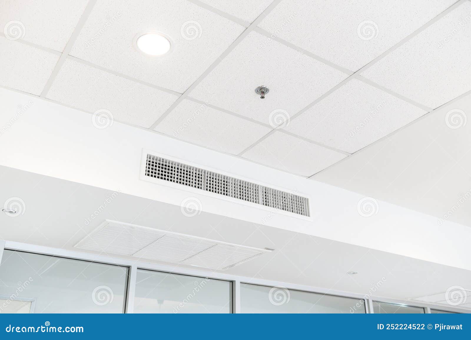 Ceiling Mounted Cassette Type Air Conditioner Stock Photo - Image of ...