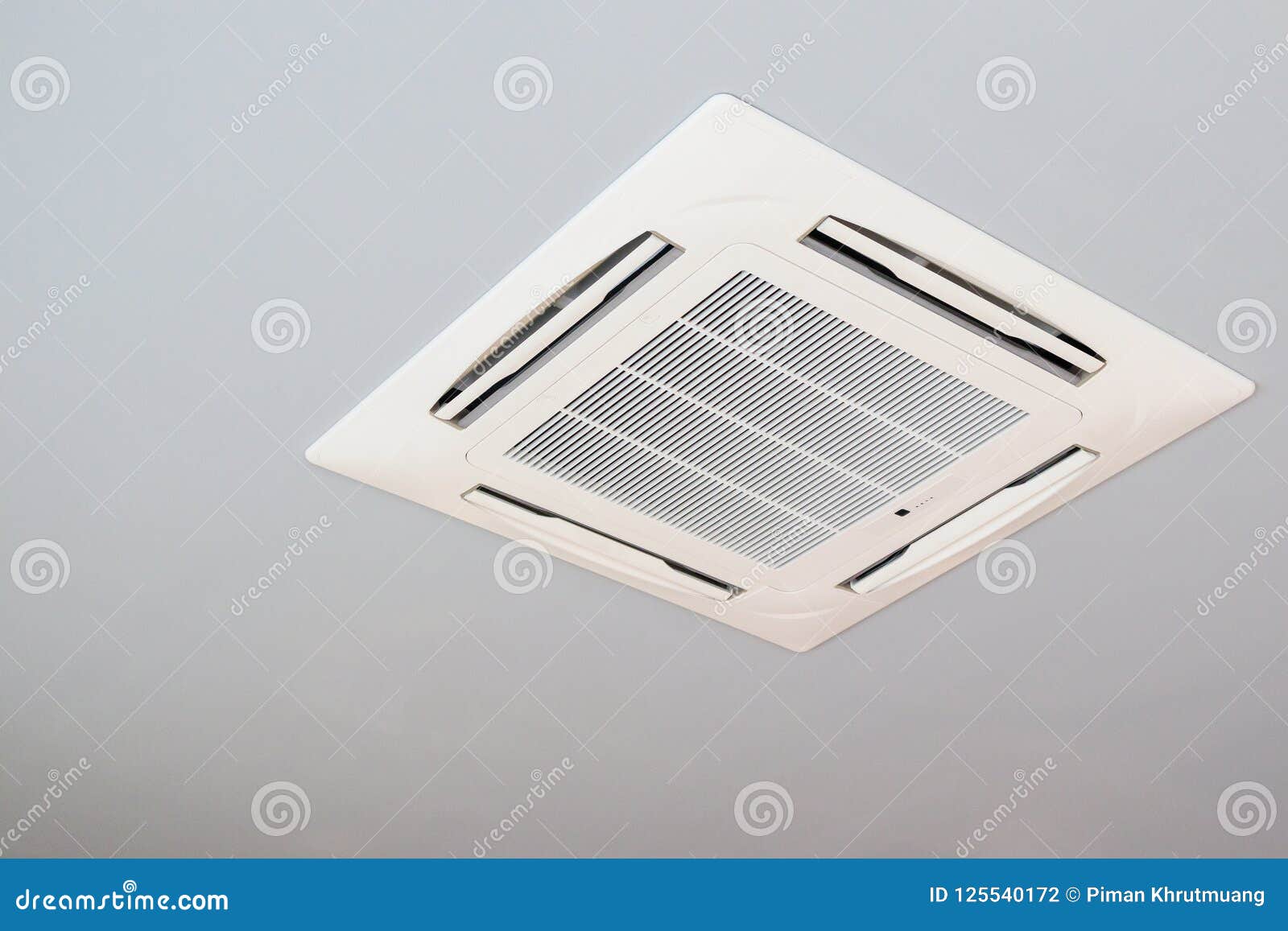 Ceiling Mounted Cassette Type Air Conditioning System Stock Photo ...