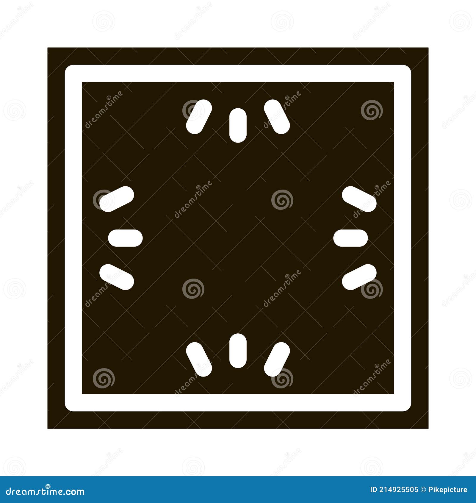 Ceiling Multi Perimeter Lighting Icon Vector Glyph Illustration Stock ...