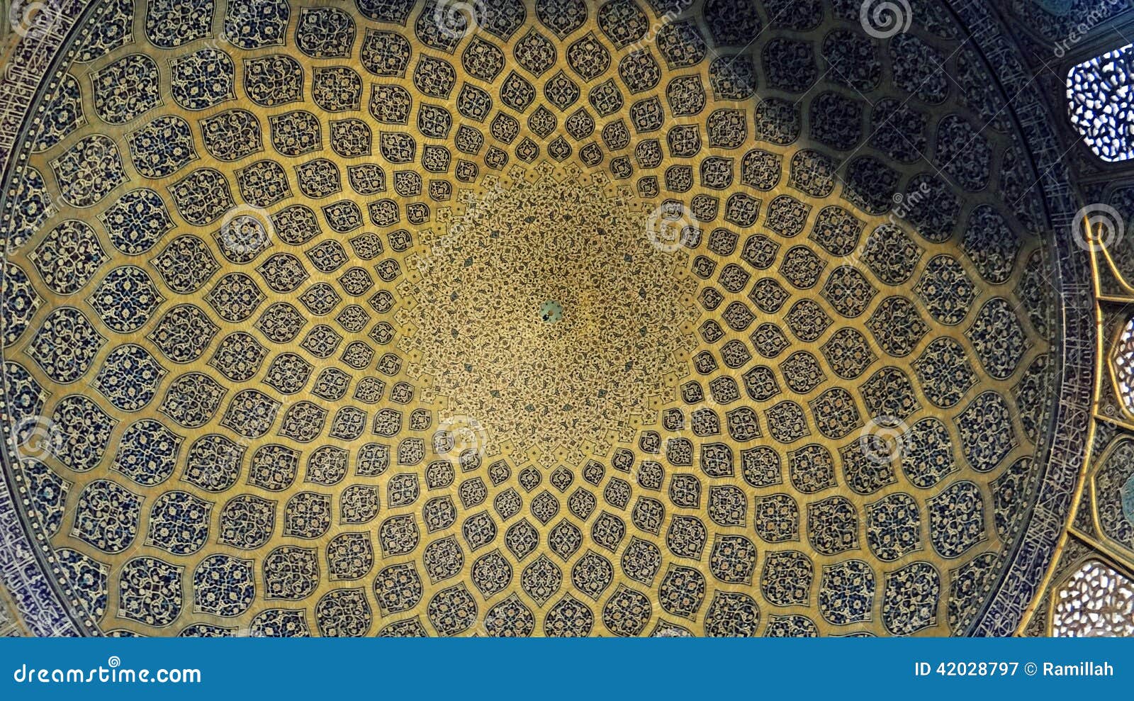 Persian Style Ceiling Mural Paintings Stock Image - Image of colourful ...