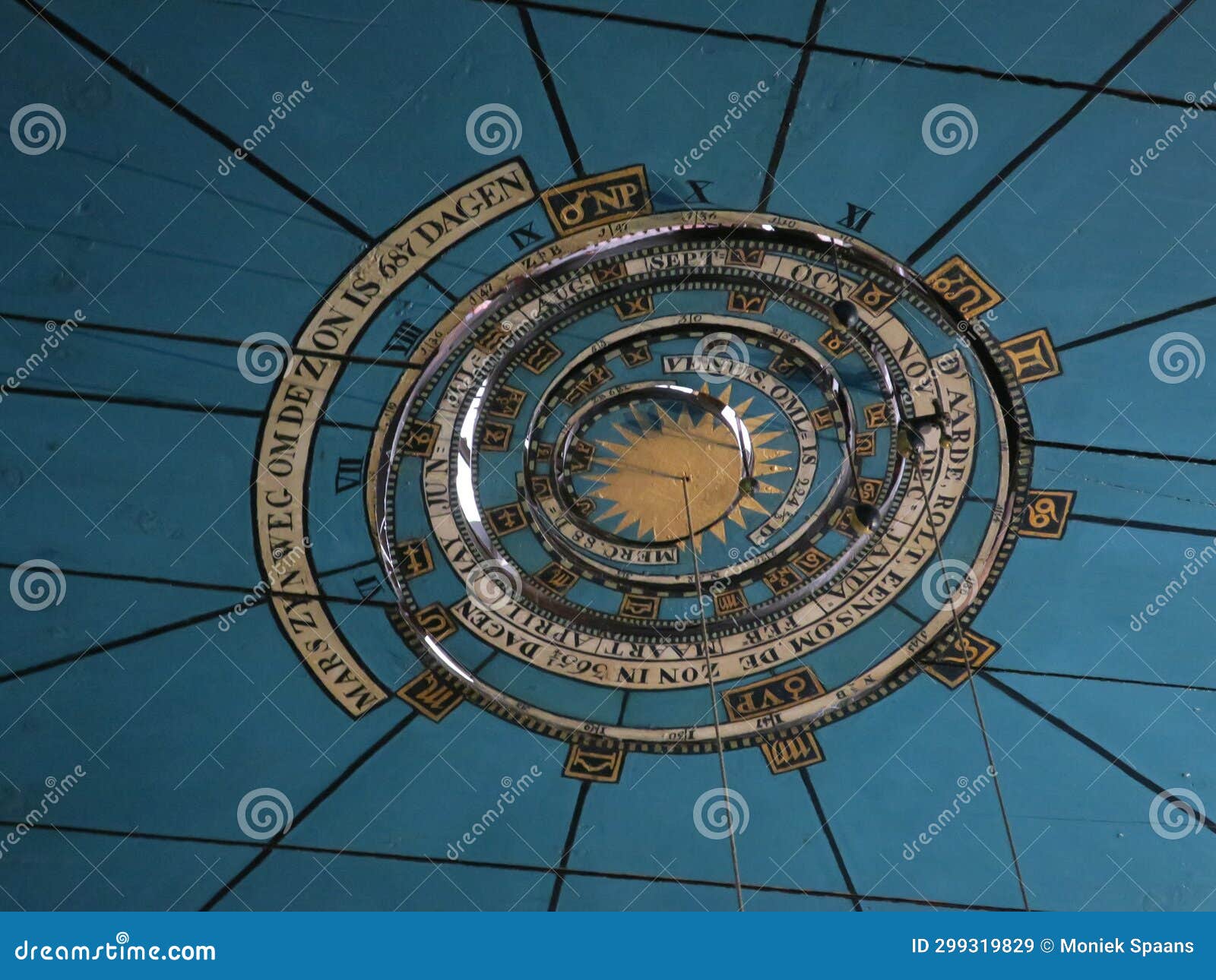 Ceiling of the Museum and Planetarium in Franeker Holland Stock Image ...
