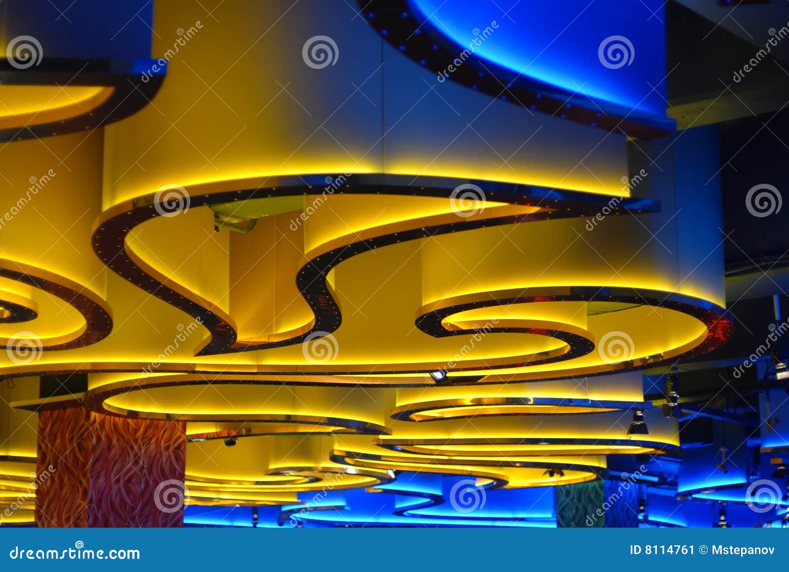 Ceiling in night club stock image. Image of architecture - 8114761