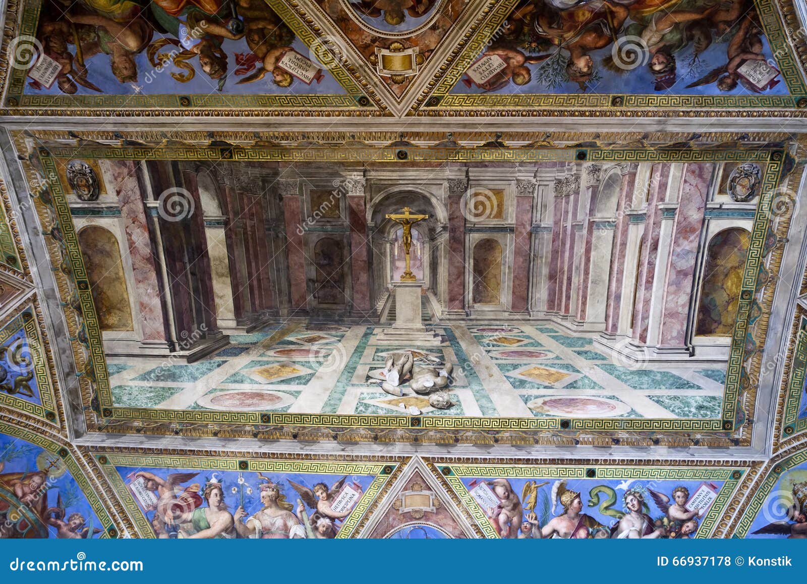 The Ceiling in One of the Rooms of Raphael on May 24, 2011 in the ...