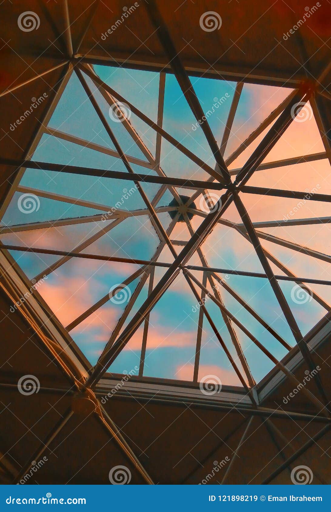 Ceiling stock image. Image of blue, sunset, ceiling - 121898219
