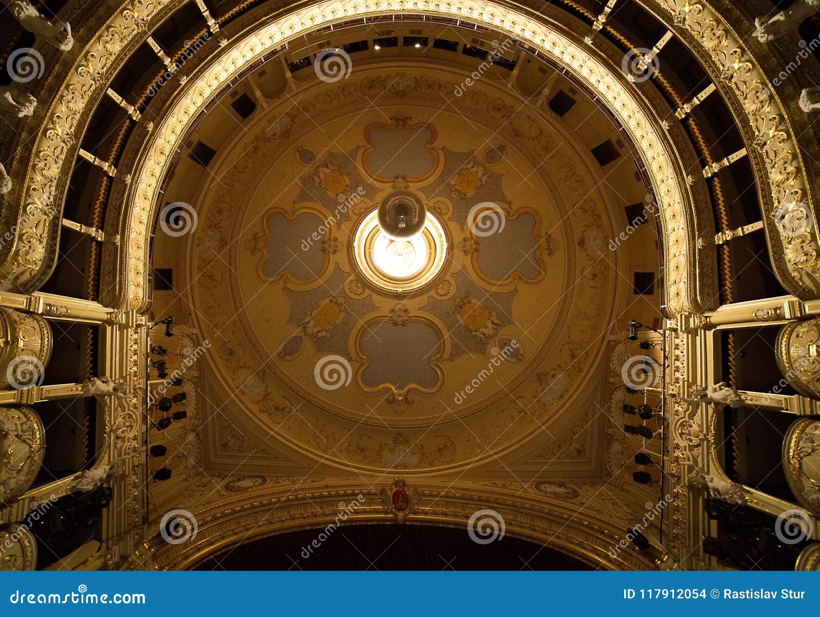 The Ceiling of the Opera House Stock Photo - Image of ceiling, opera ...