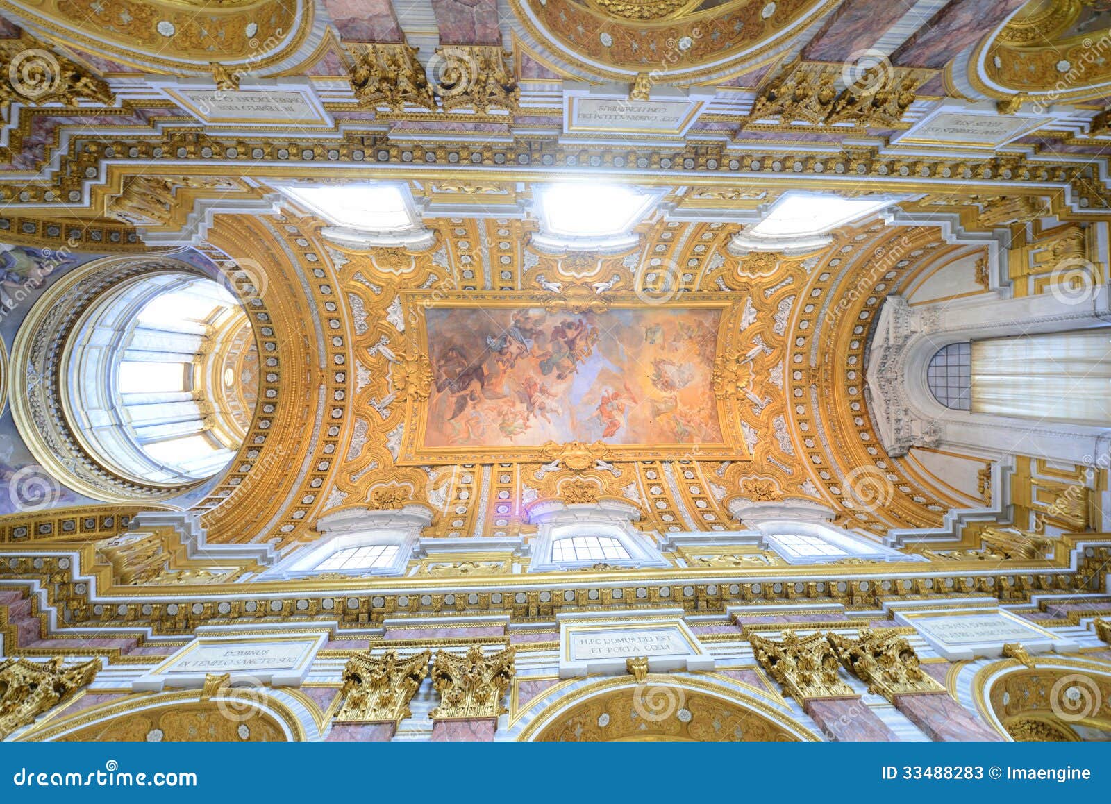 Ceiling Paintings of a Roman Basilica Stock Image - Image of ...