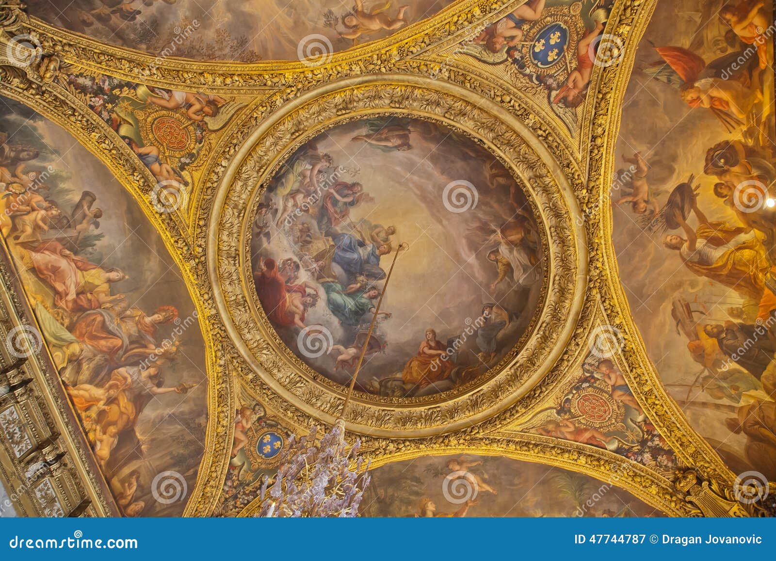 Ceiling in the Palace of Versailles Editorial Photography - Image of ...