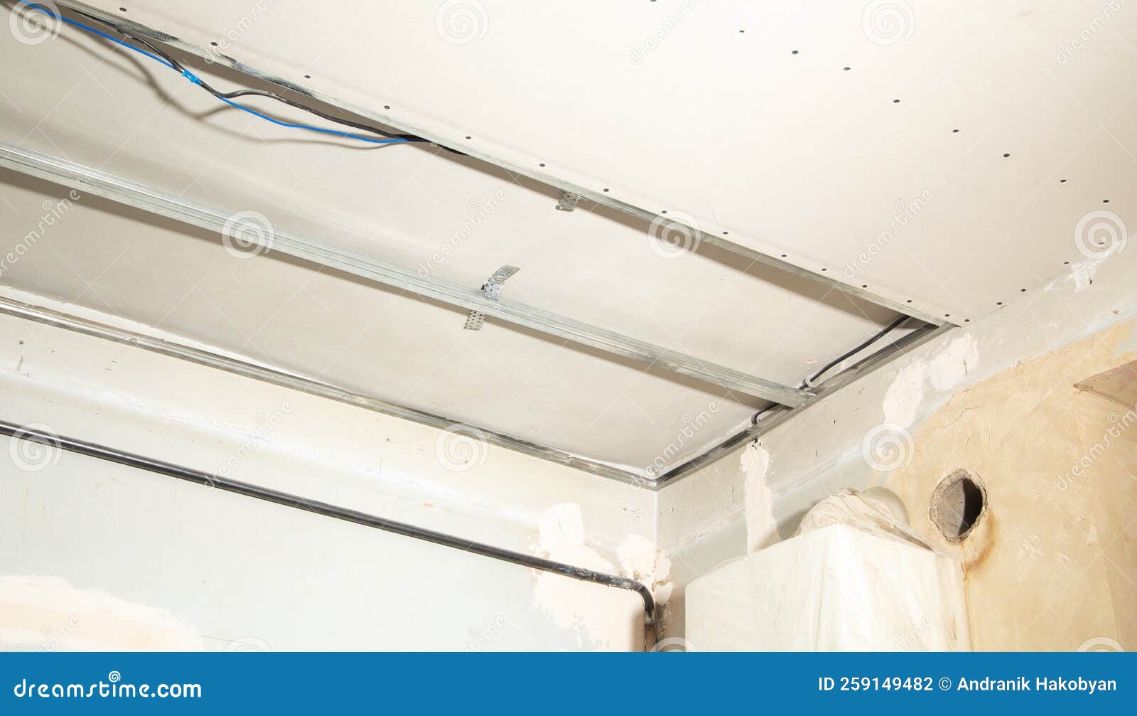 Ceiling Panel into Frame of Ceiling Stock Photo - Image of modern, room ...