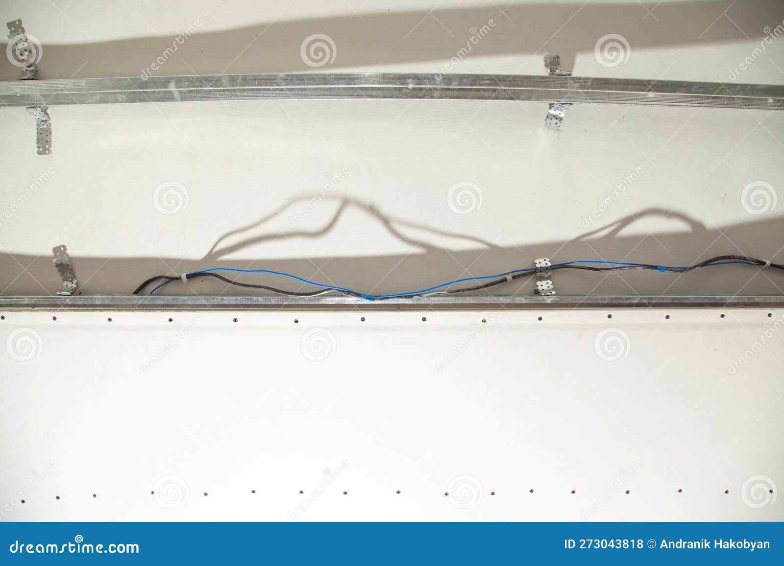 Ceiling Panel into Frame of Ceiling Stock Photo - Image of steel, build ...