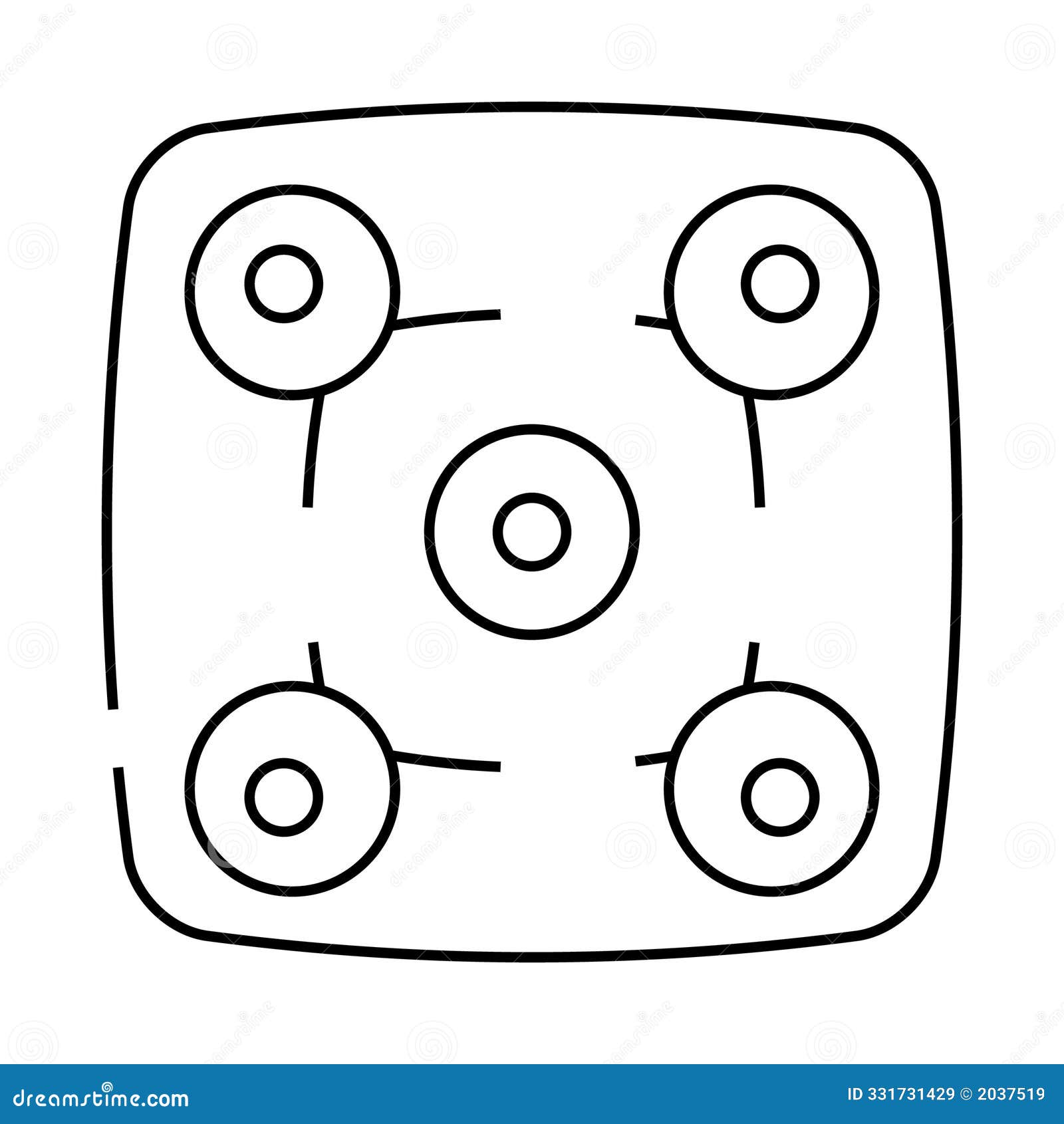 Ceiling Panoramic Camera Line Icon Vector Illustration Stock ...