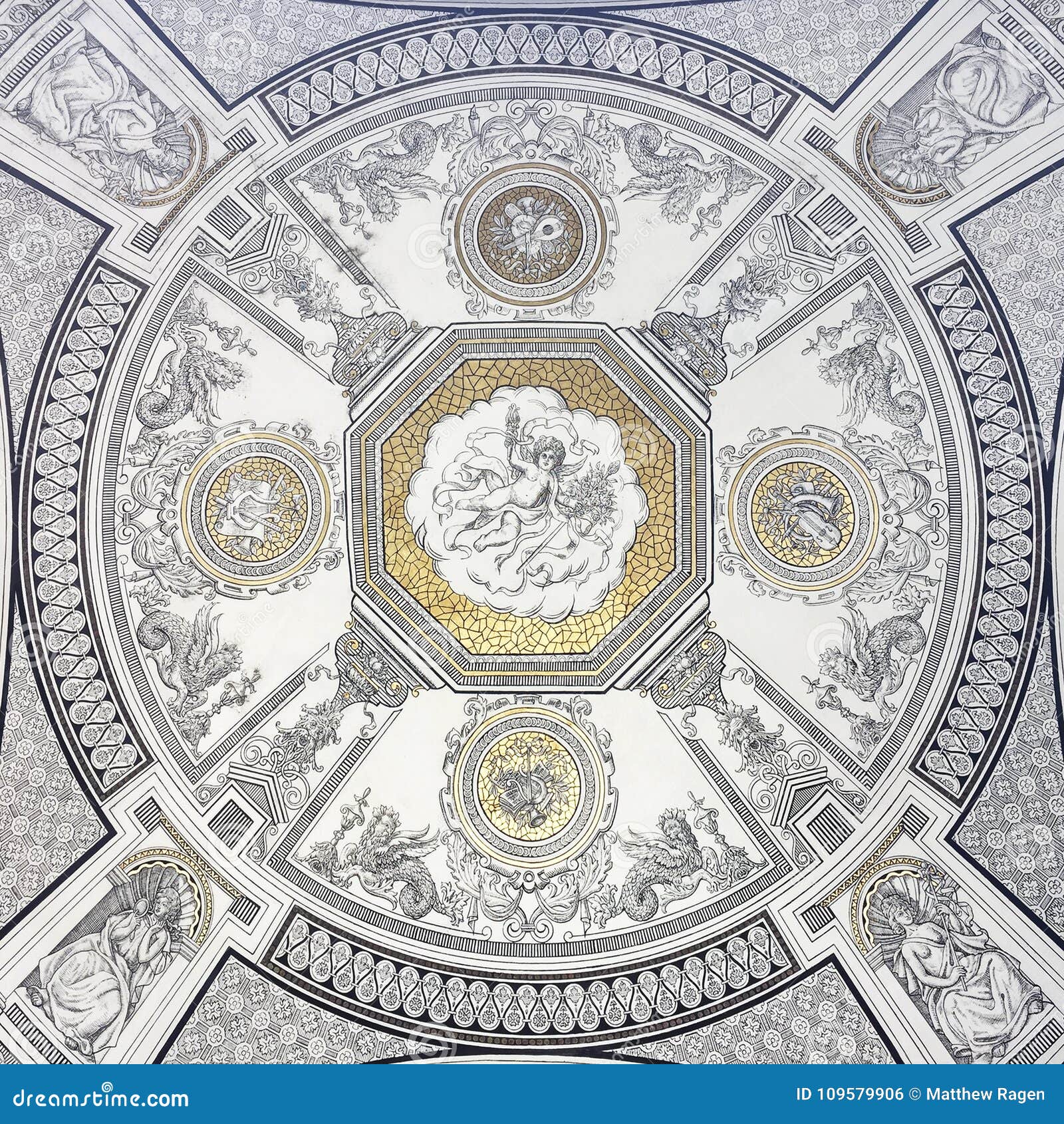Ceiling Pattern at the Opera Editorial Photo - Image of decoration ...