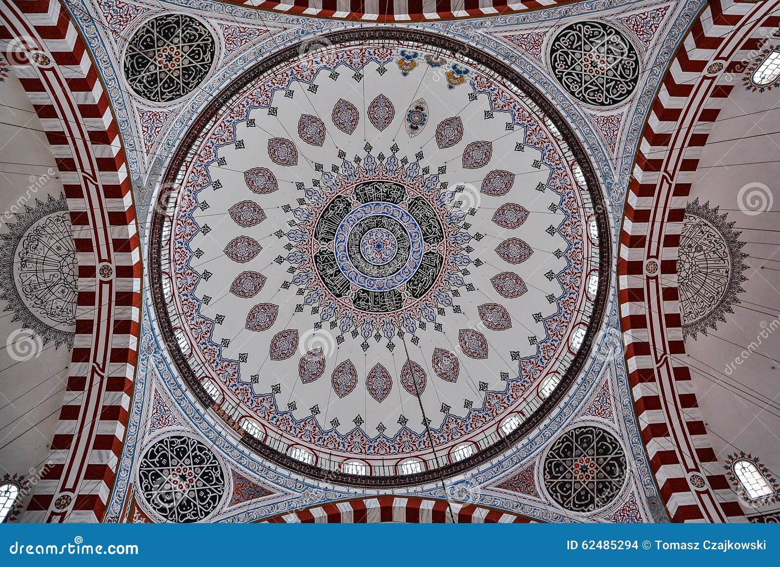 Ceiling of Prince Mosque, Istanbul, Turkey Stock Photo - Image of place ...