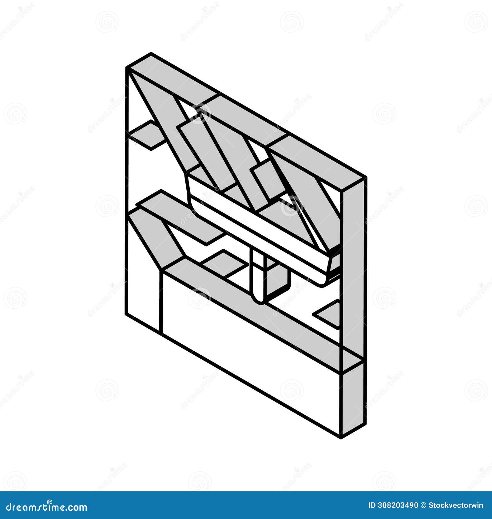 Ceiling Putty Isometric Icon Vector Illustration Stock Vector ...