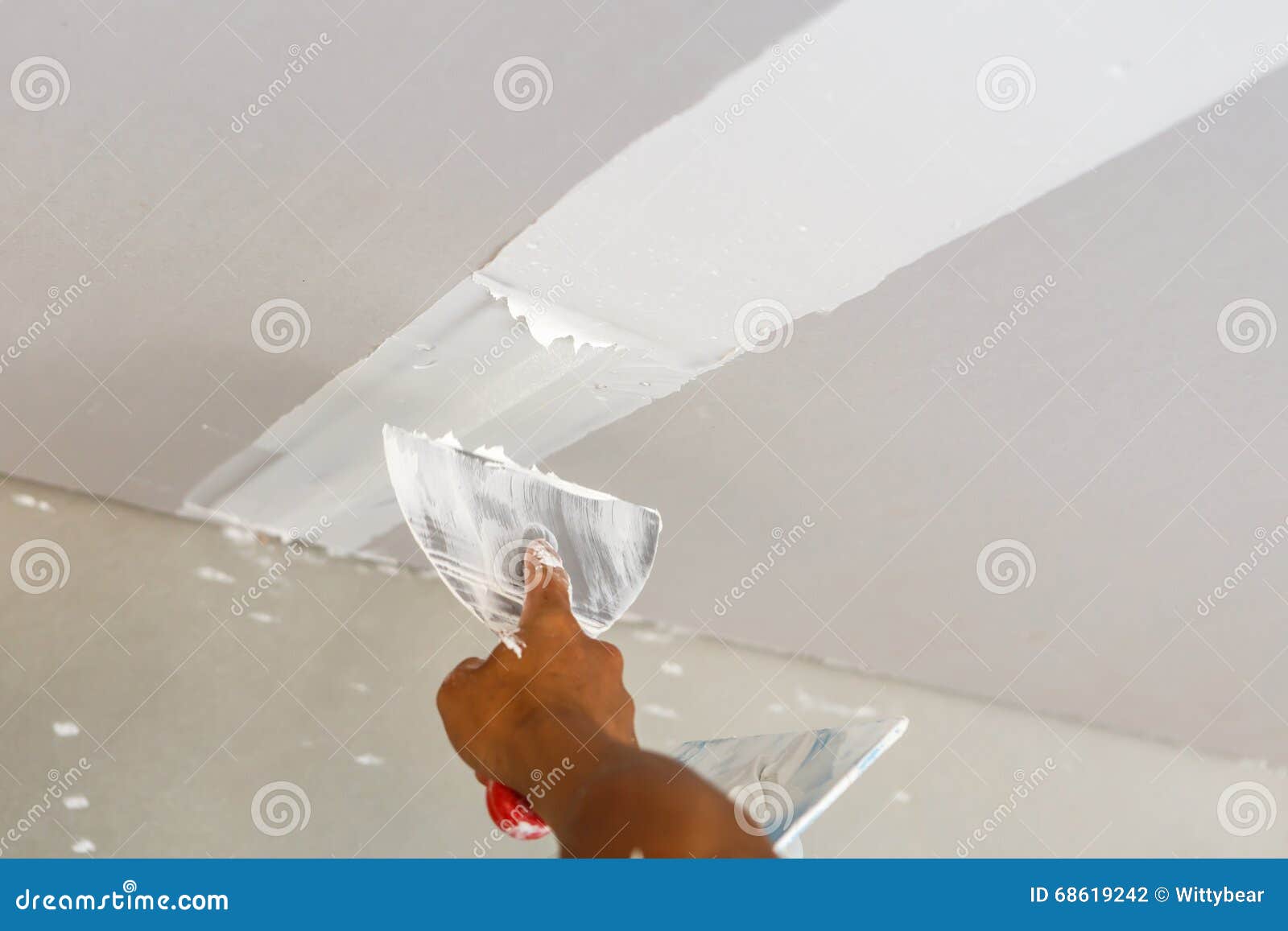 Ceiling Repair for Home Renovate Stock Photo - Image of ceiling ...