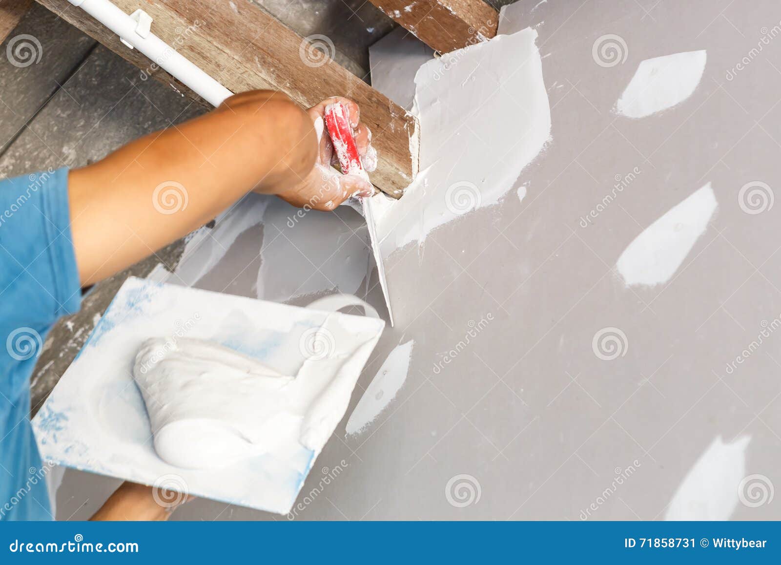 Ceiling Repair for Home Renovate Stock Image - Image of renovate ...