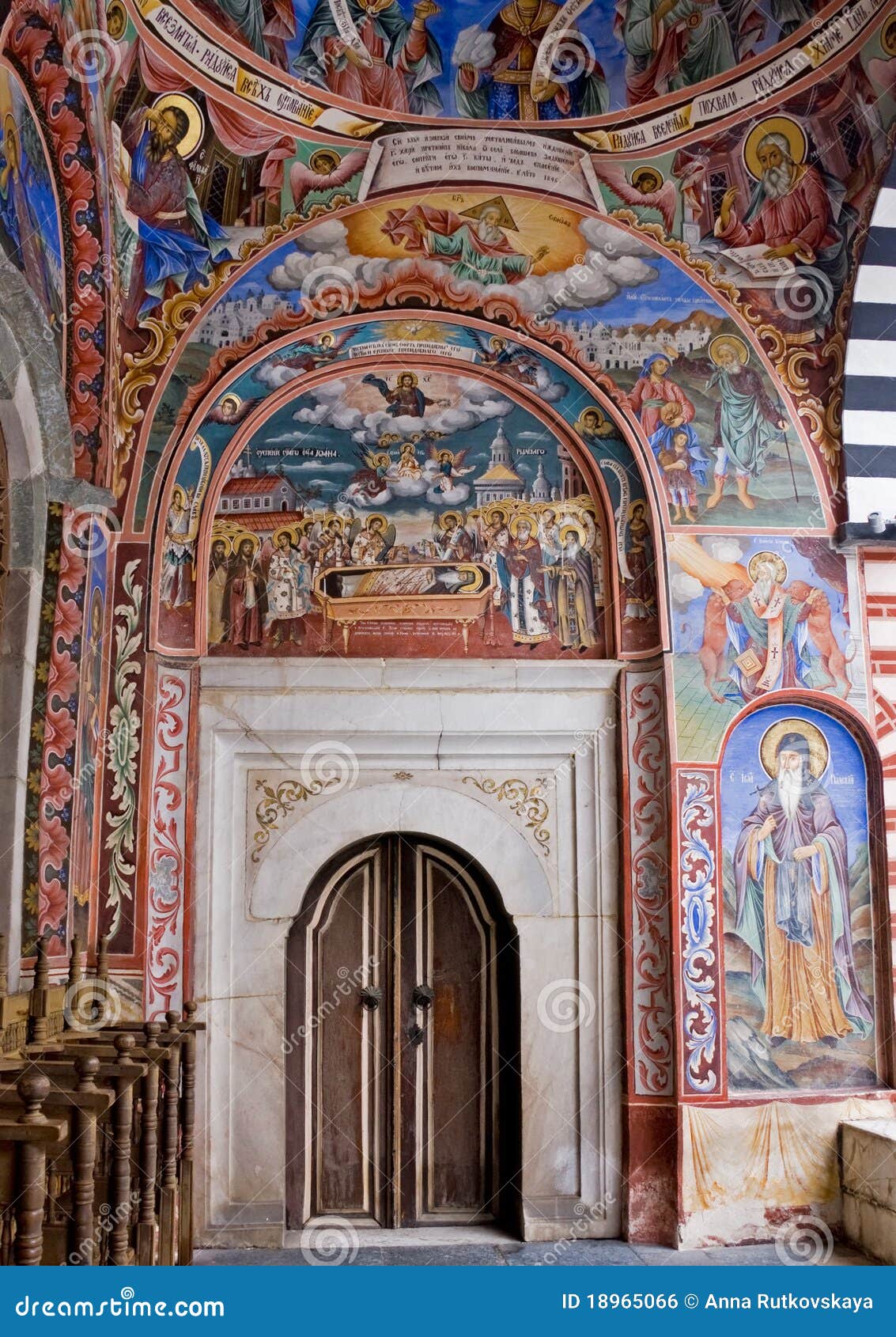 Ceiling of Rila Monastery in Bulgaria Stock Photo - Image of century ...