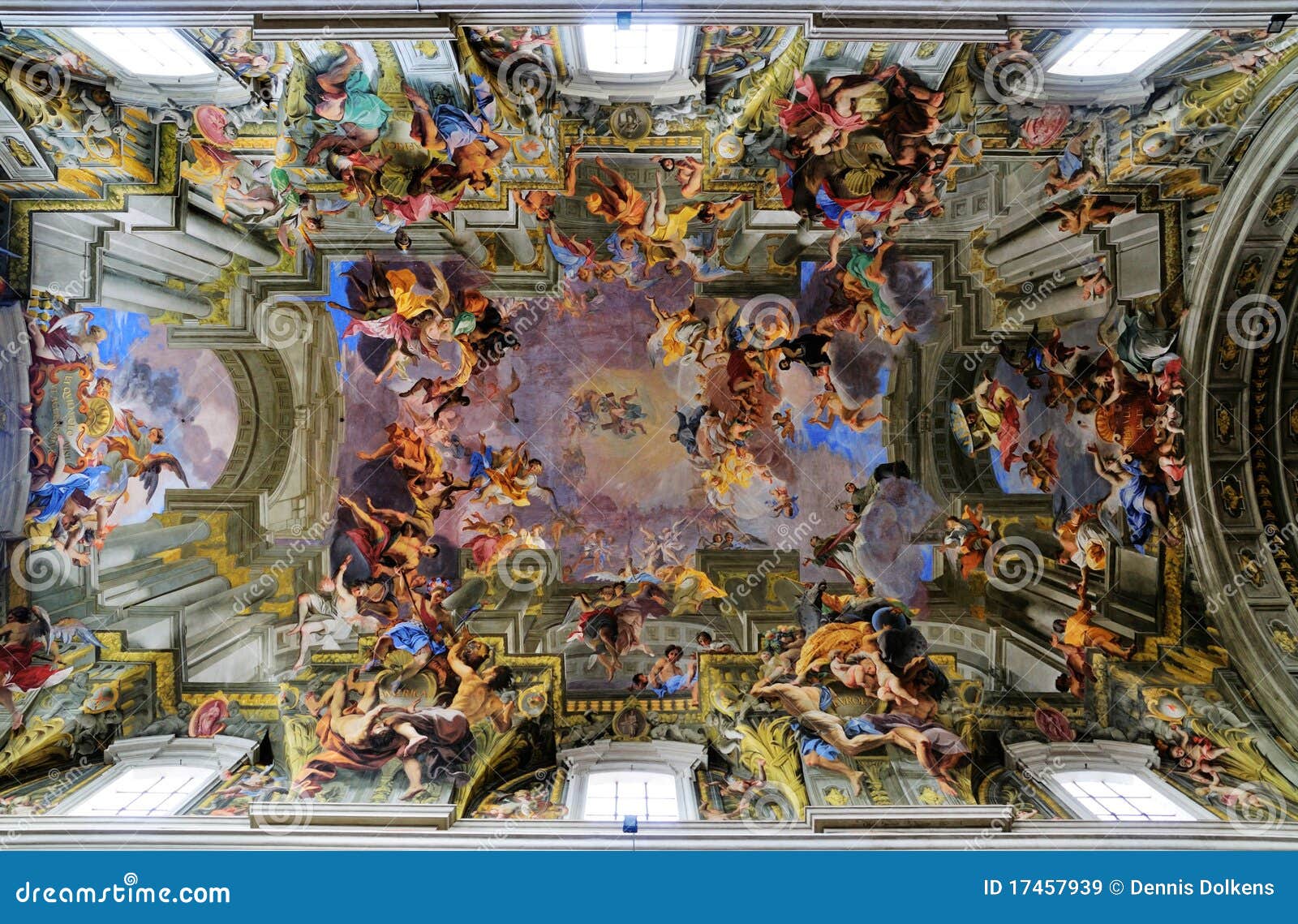 Ceiling of the Sant Ignazio Di Loyola Editorial Stock Image - Image of ...