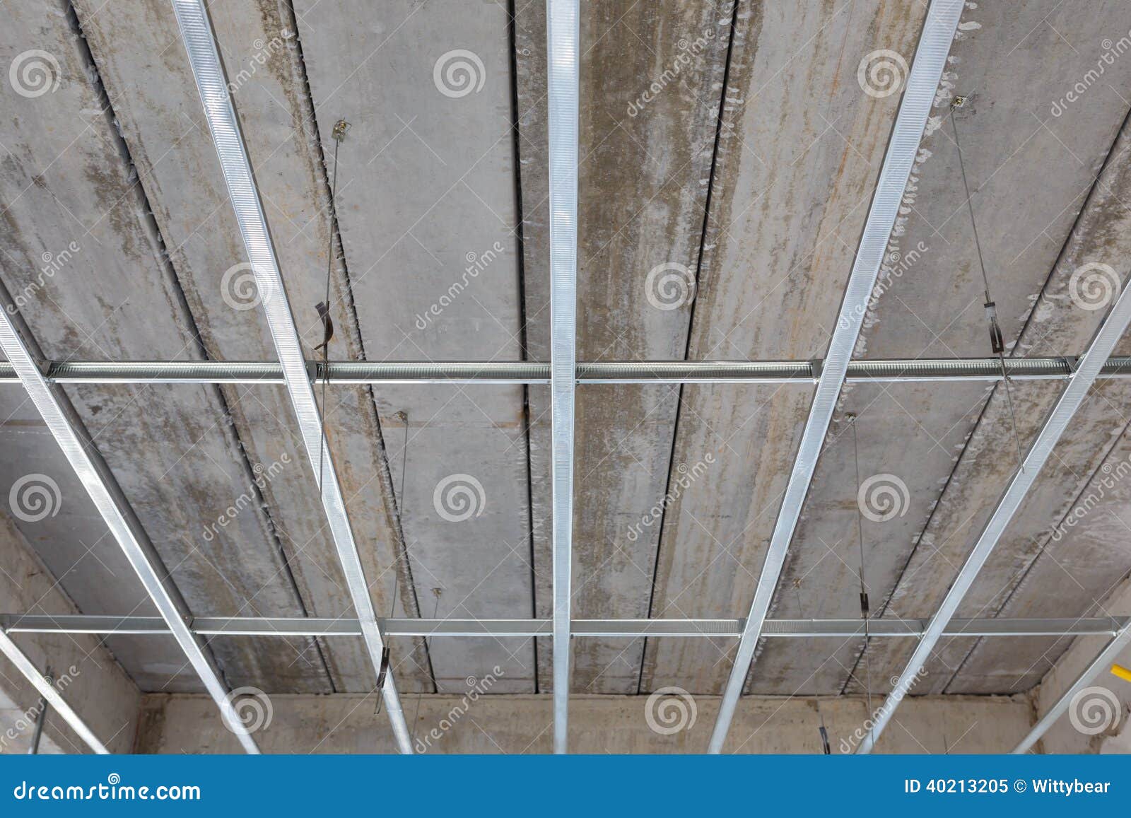 Ceiling Setup for House Building Stock Image - Image of hvac ...