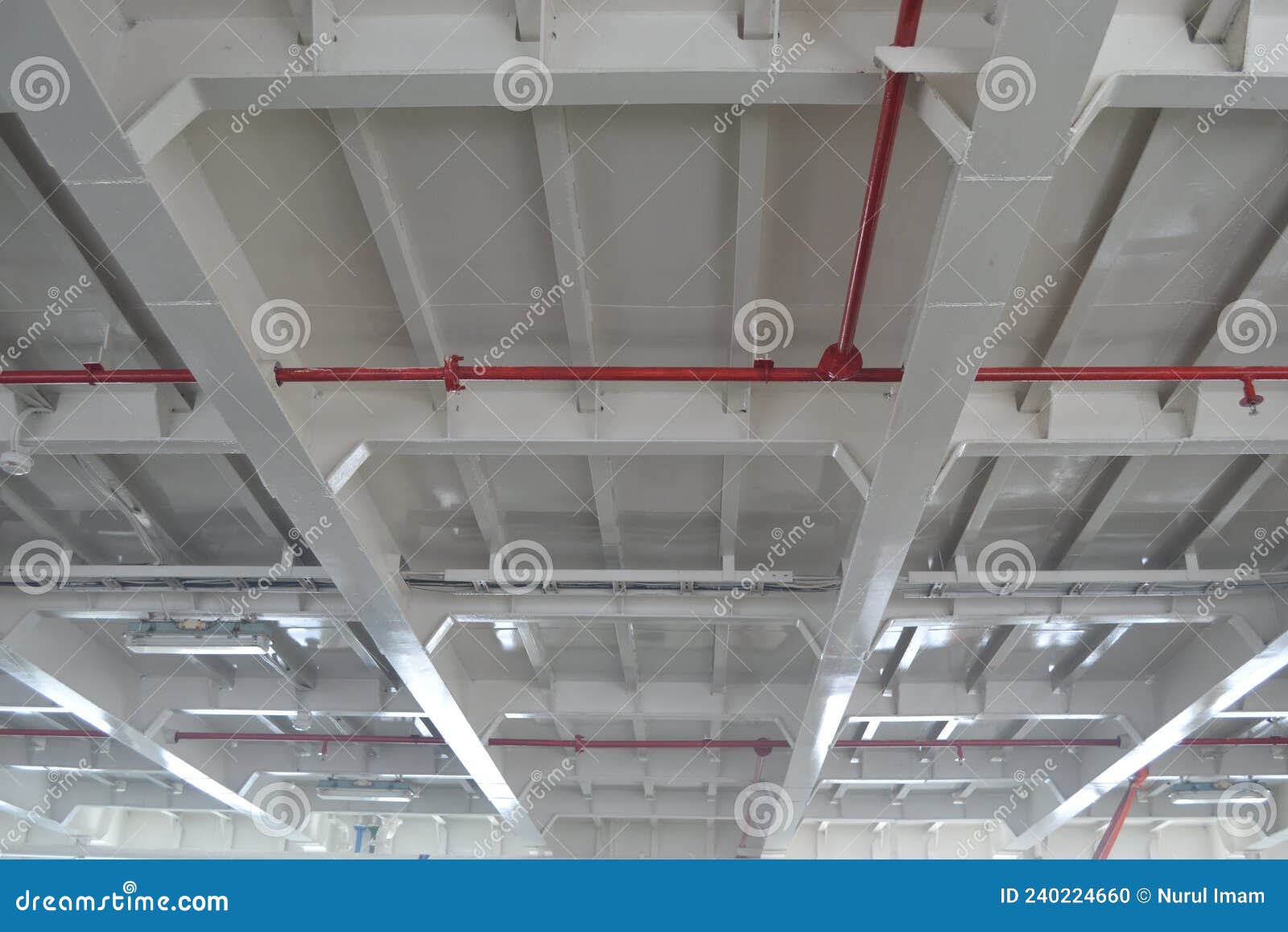The Ceiling of the Ship is White and Looks Solid and Strong Stock Photo ...