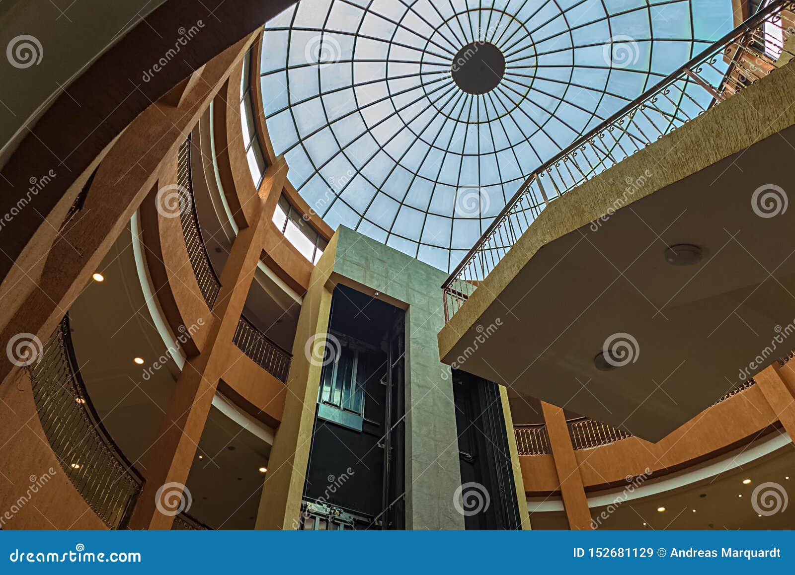 Ceiling of a shopping mall stock image. Image of building - 152681129