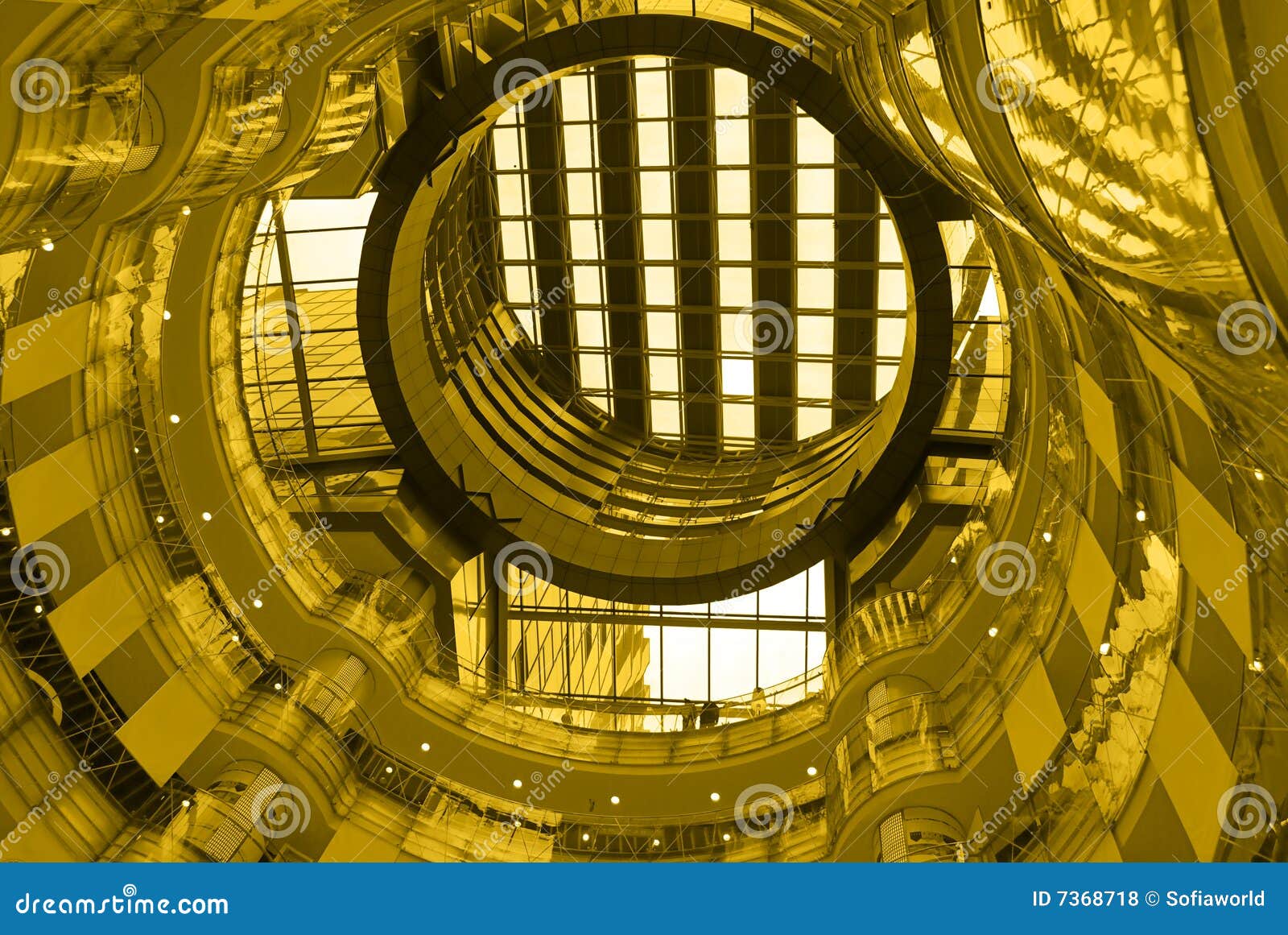 Ceiling of shopping mall stock photo. Image of mirror - 7368718