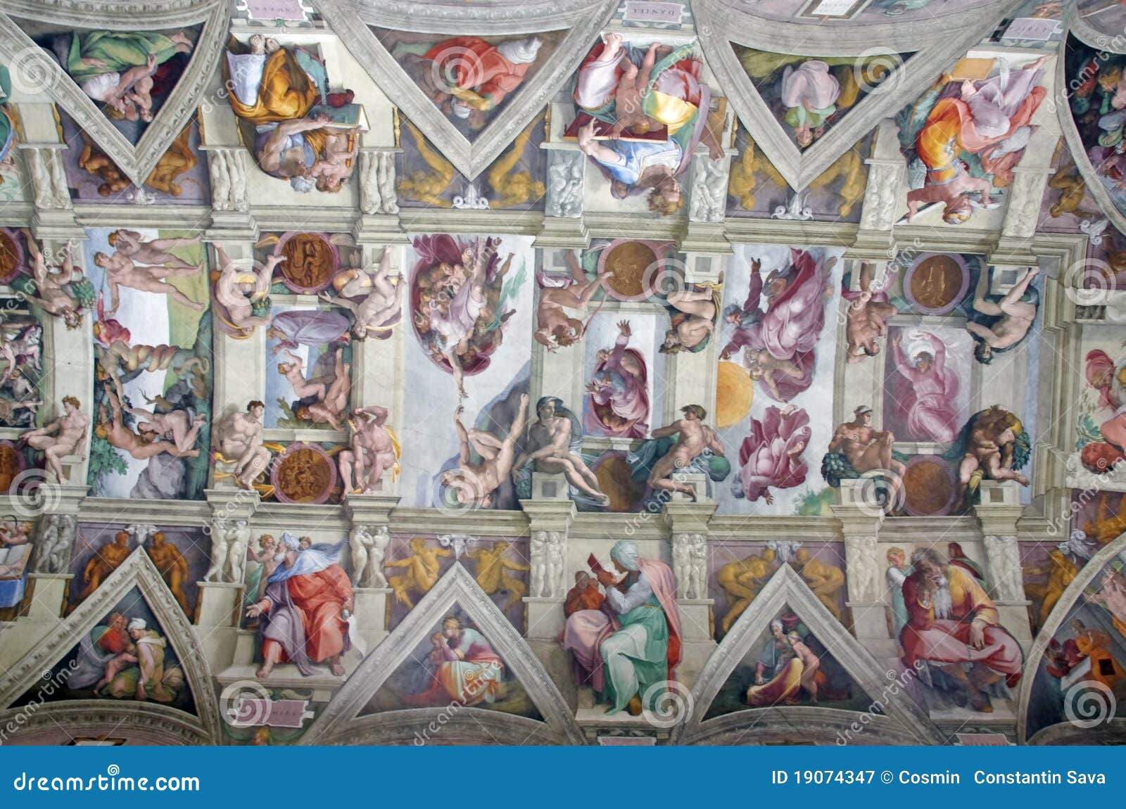 Ceiling In The Sistine Chapel Editorial Photo | CartoonDealer.com #19074347