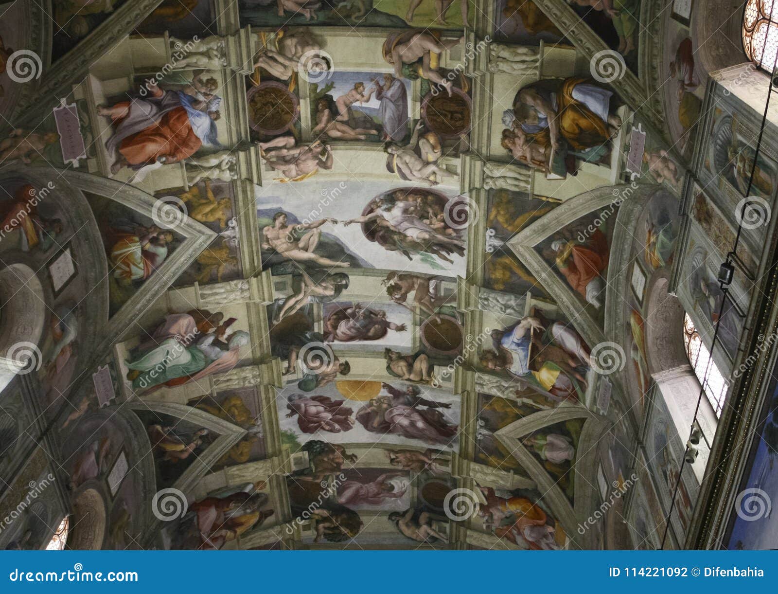 Ceiling of the Sistine Chapel in the Vatican Editorial Photography ...