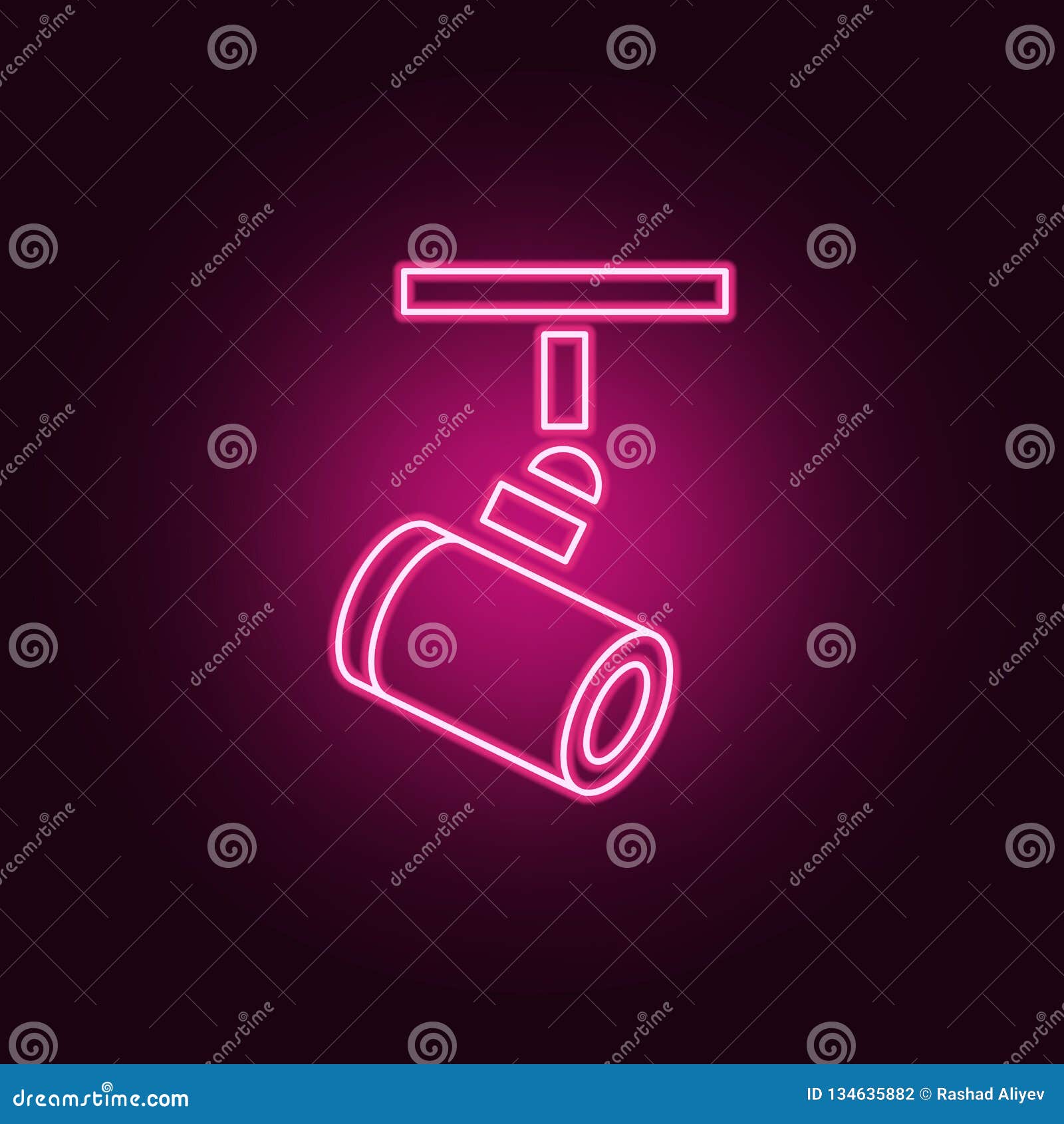 Ceiling Spot Icon. Elements of Spotlight in Neon Style Icons Stock ...