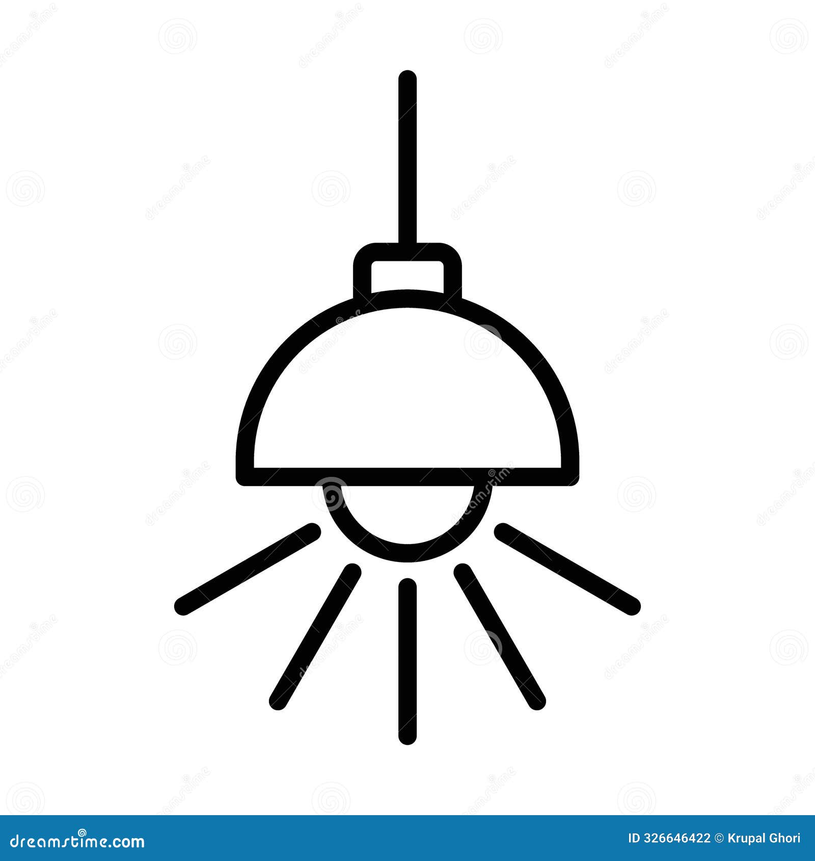 Ceiling Spotlight Linear Logo Mark in Black and White Stock Vector ...