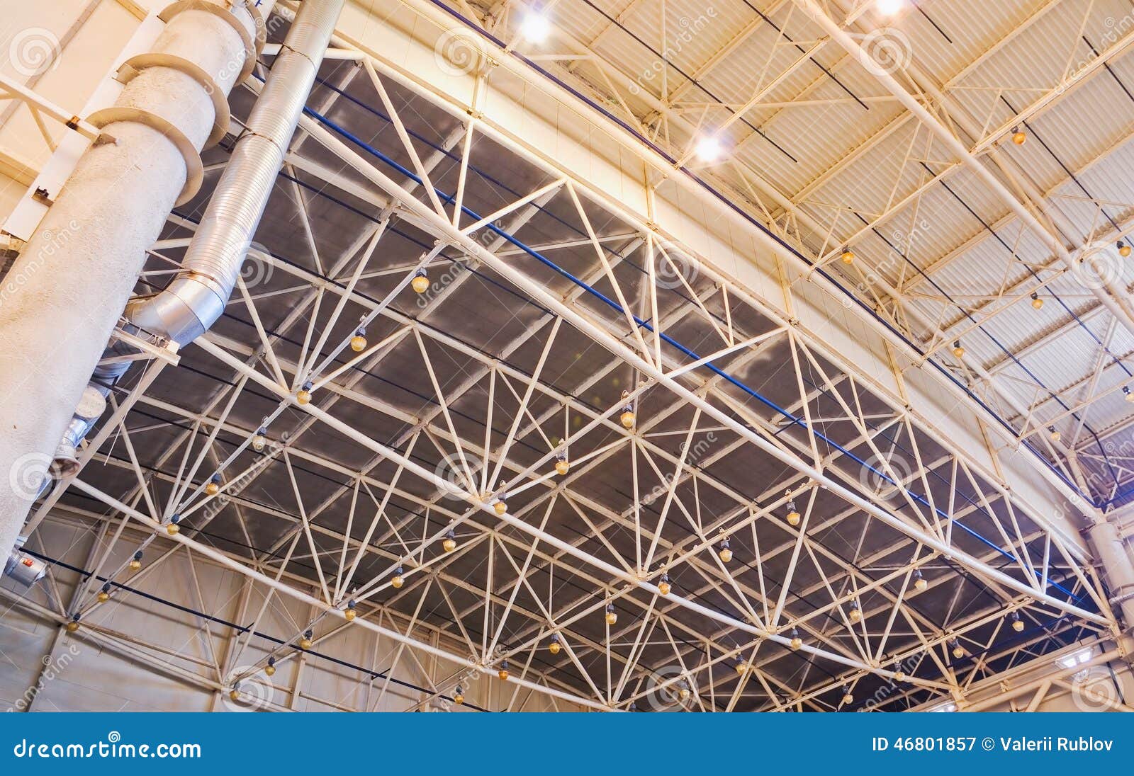 Ceiling of storehouse stock image. Image of factory, industrial - 46801857