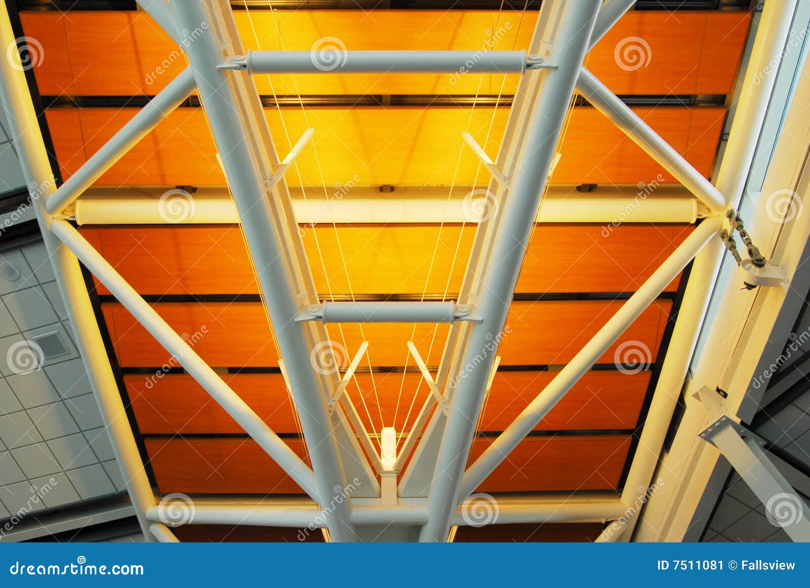 Ceiling structure stock image. Image of engineering, metallic - 7511081