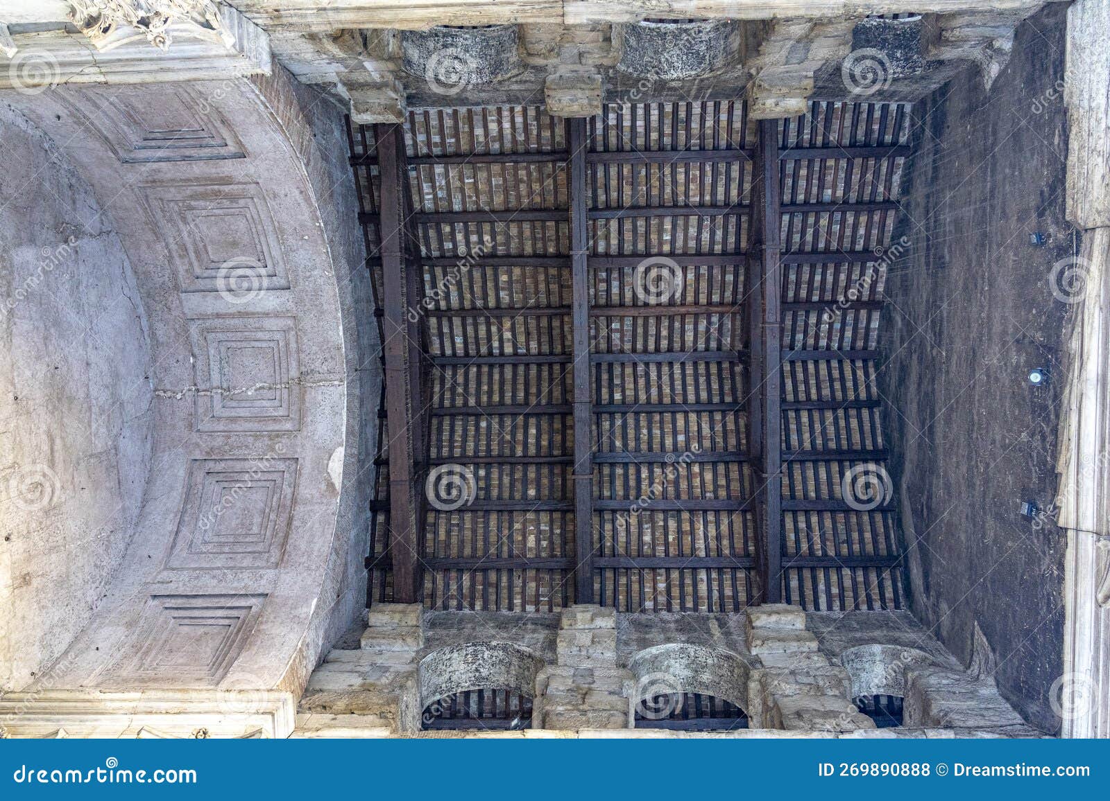 Ceiling with the Structure of Burnt Wood in the Outer Part of the ...