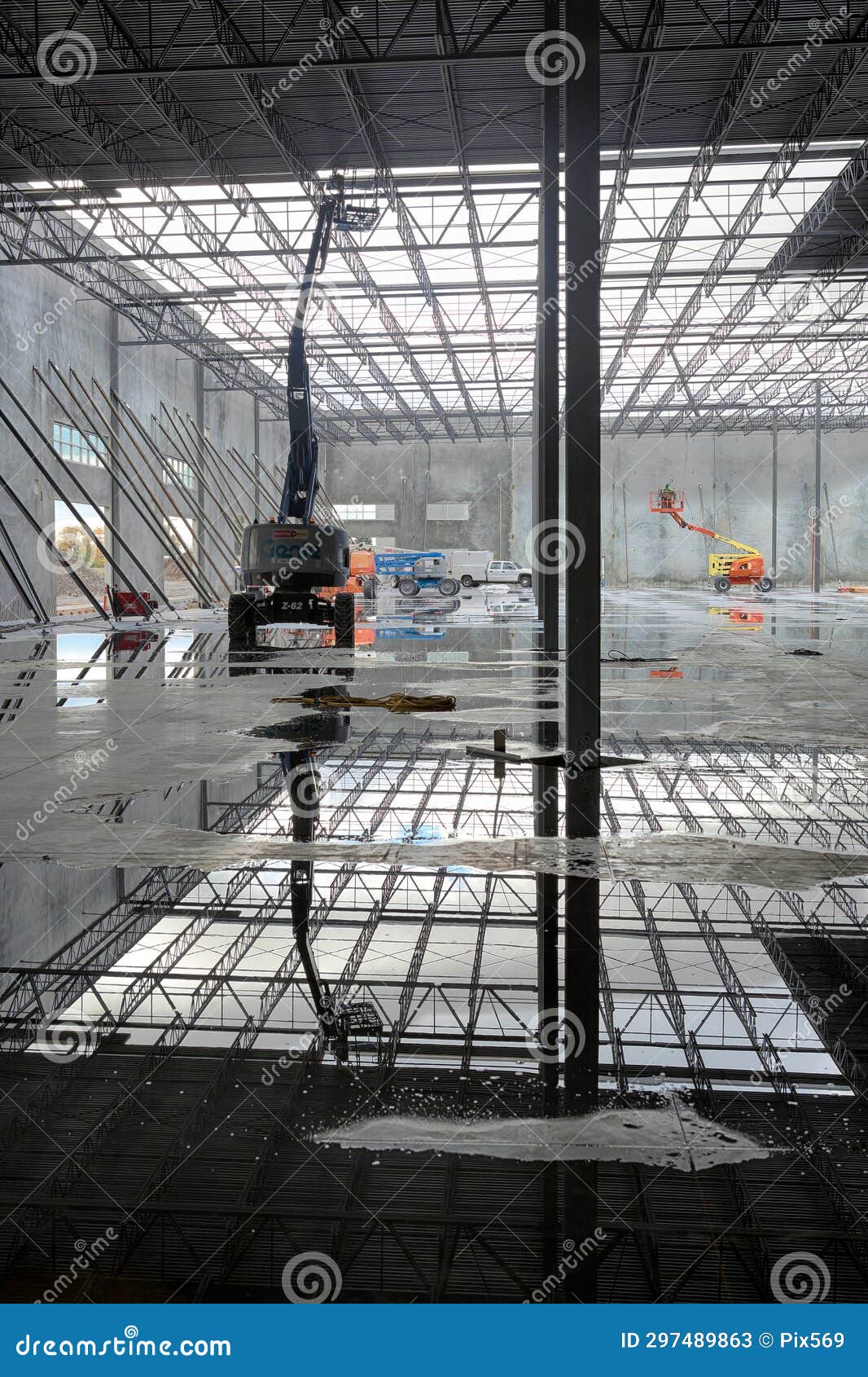 Ceiling Support Trusses Being Installed. Editorial Stock Photo - Image ...