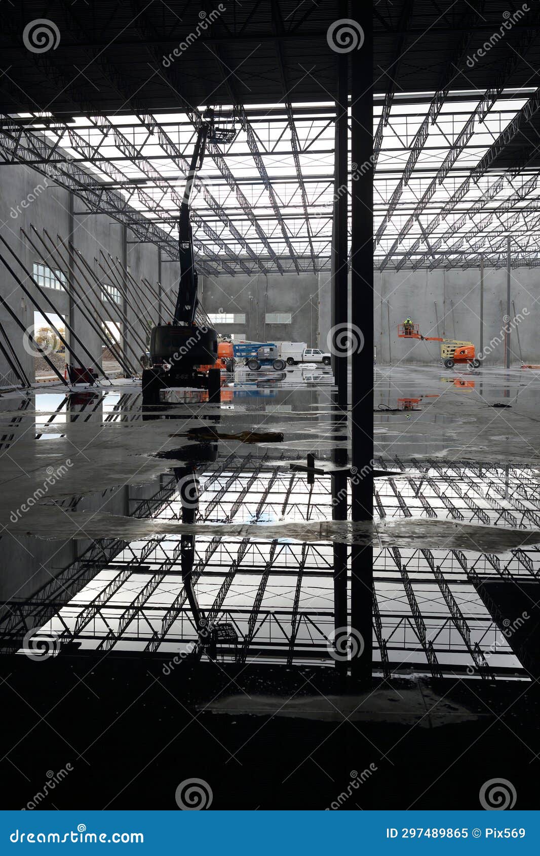 Ceiling Support Trusses Being Installed. Editorial Image - Image of ...