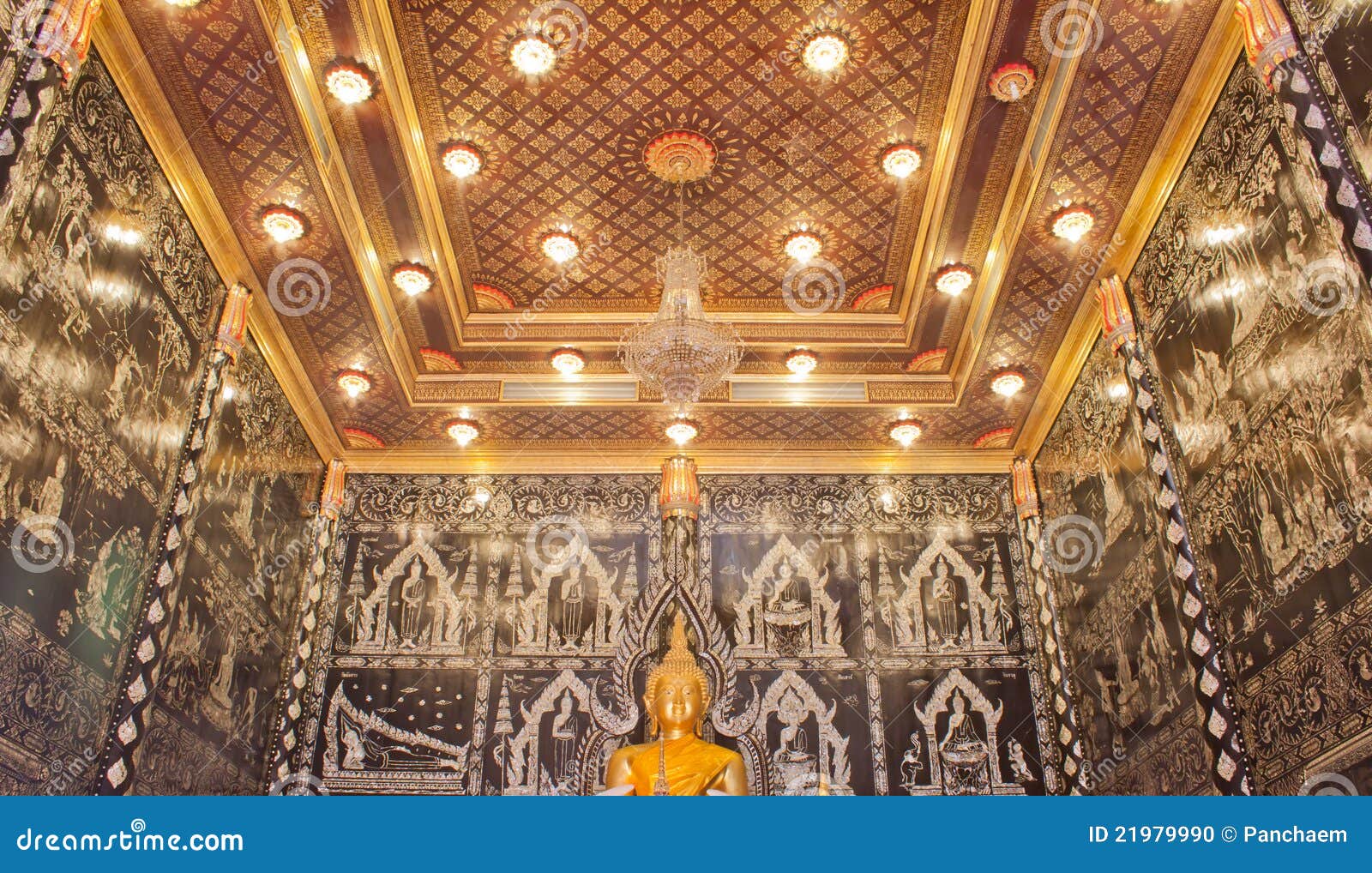 Ceiling of the temple stock photo. Image of lamp, interior - 21979990