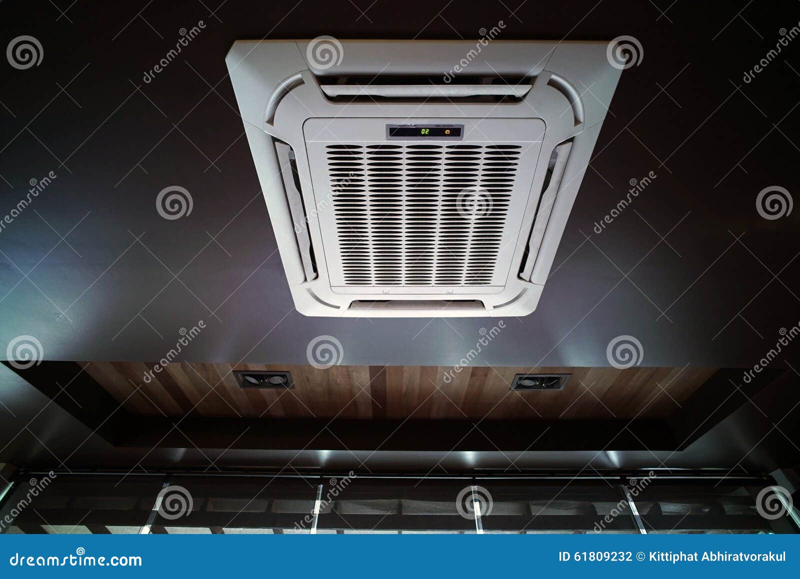 Ceiling Type Hanging Air Conditioner Unit Stock Photo - Image of flow ...