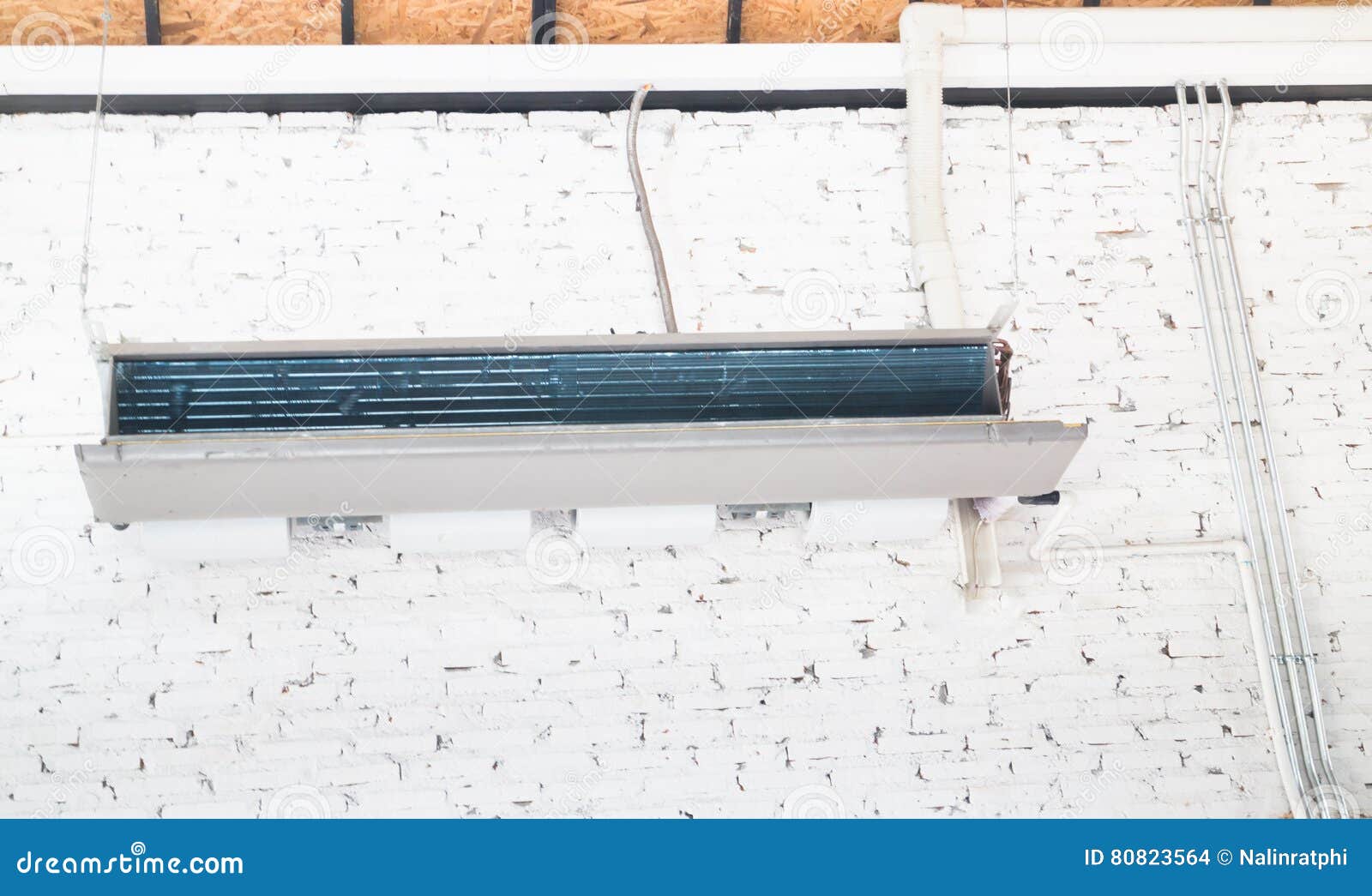 Ceiling Type Hanging Air Conditioner Unit Stock Photo - Image of place ...