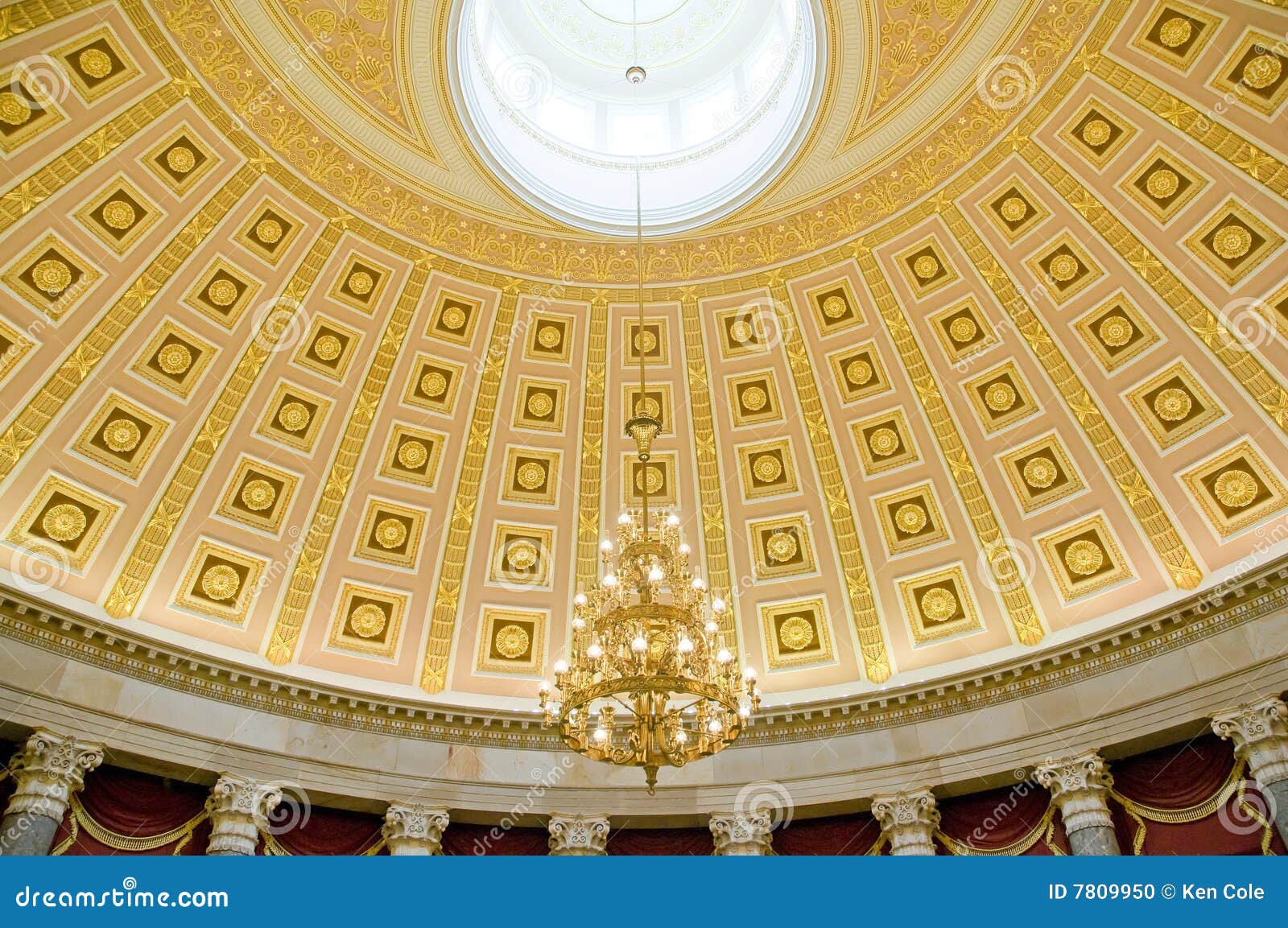 Ceiling in US Capitol Washington Stock Photo - Image of america, dome ...