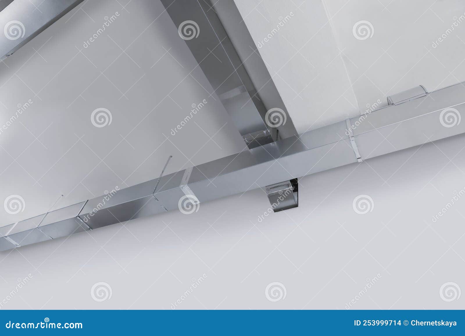Ceiling with Ventilation System Indoors, Bottom View Stock Photo ...