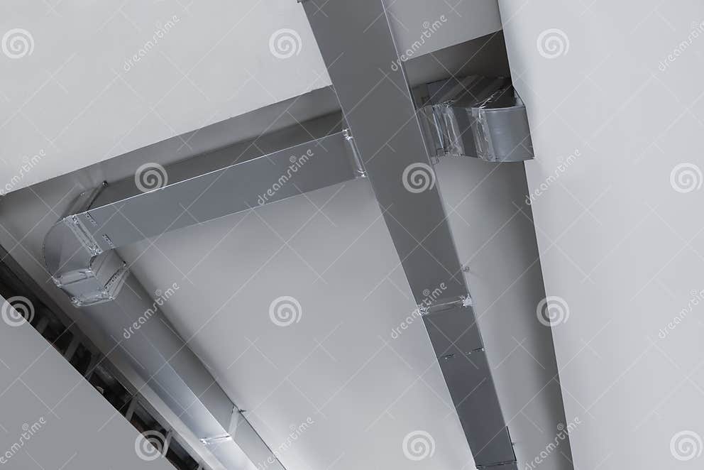 Ceiling with Ventilation System Indoors, Bottom View Stock Image ...