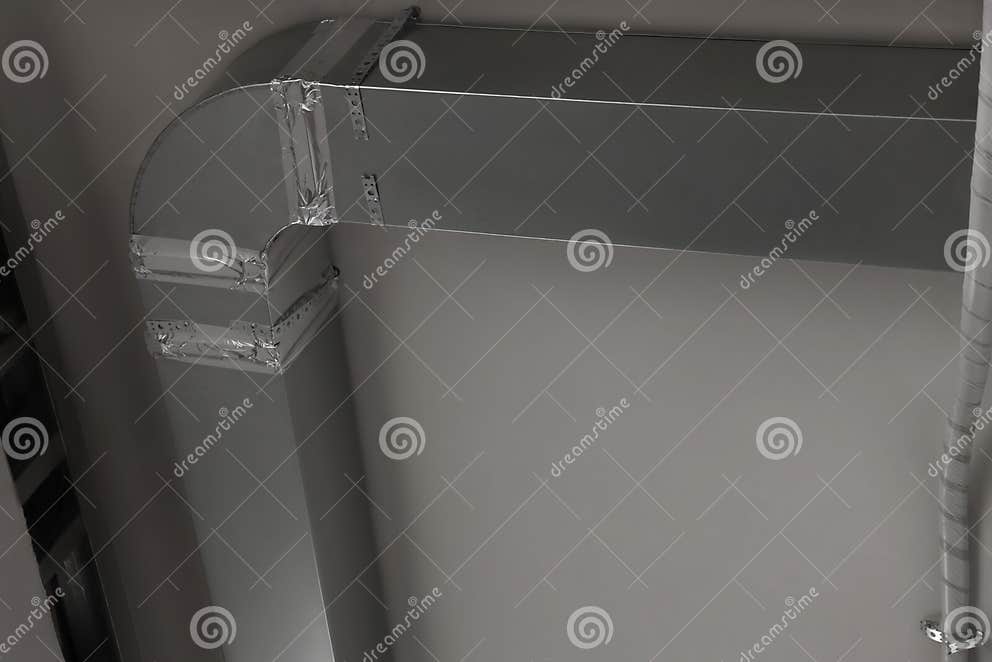 Ceiling with Ventilation System Indoors, Bottom View Stock Image ...