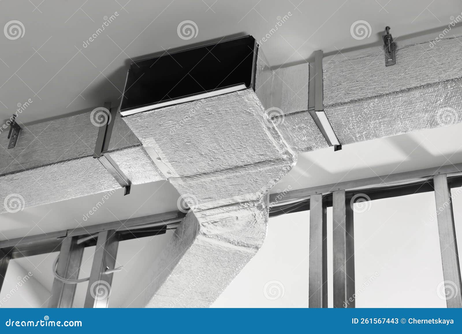 Ceiling with Ventilation System Indoors, Bottom View Stock Image ...