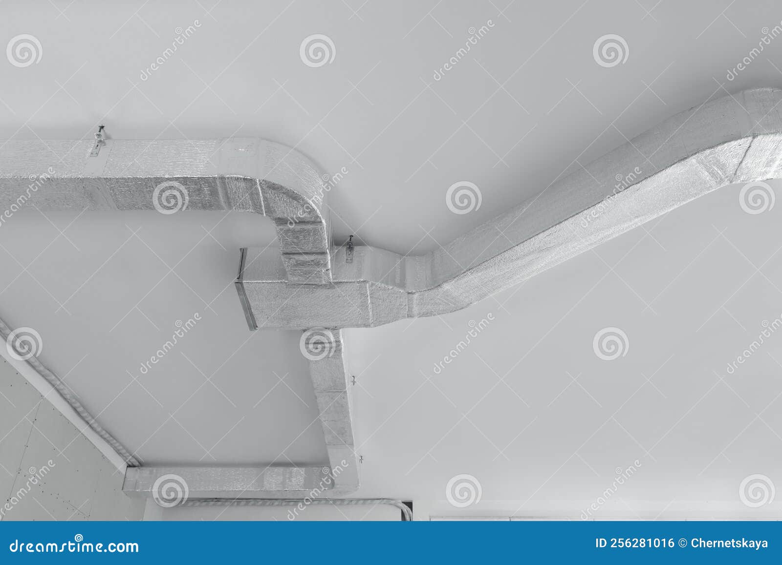 Ceiling with Ventilation System Indoors, Low Angle View Stock Photo ...