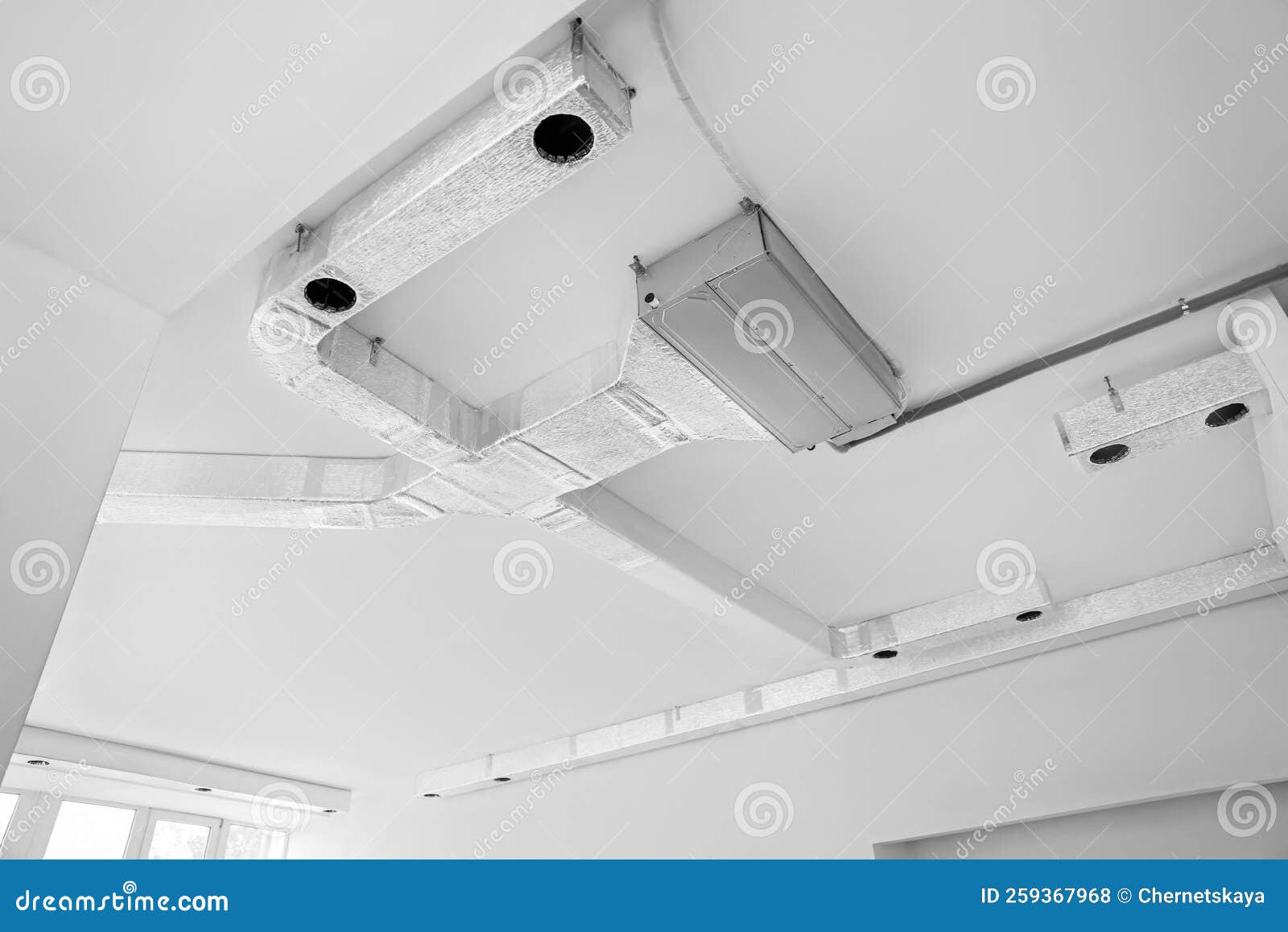 Ceiling with Ventilation System Indoors, Low Angle View Stock Photo ...