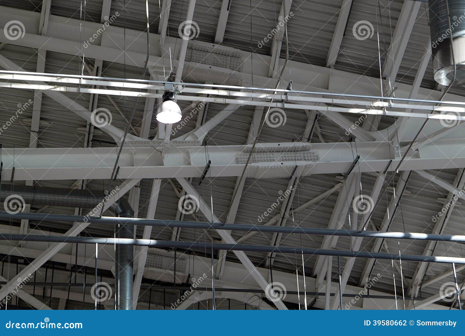 Ceiling in a warehouse stock photo. Image of architecture - 39580662