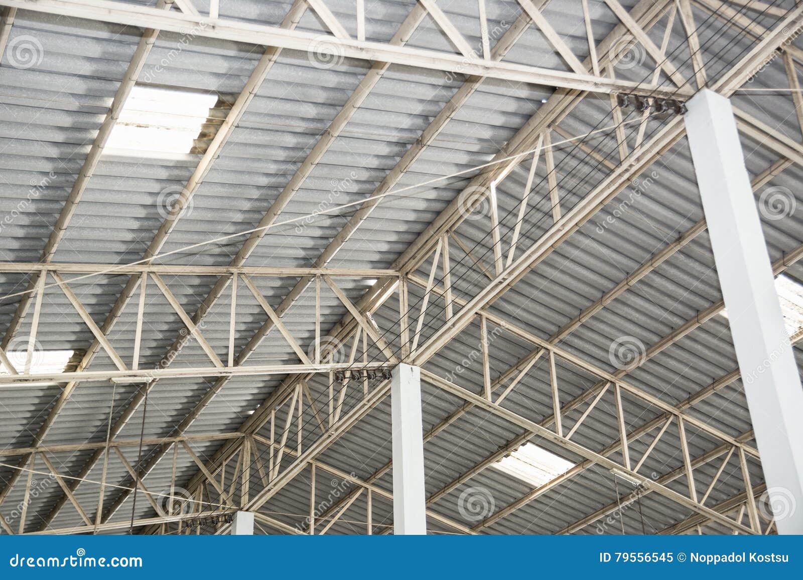 Ceiling warehouse stock image. Image of huge, beams, garage - 79556545